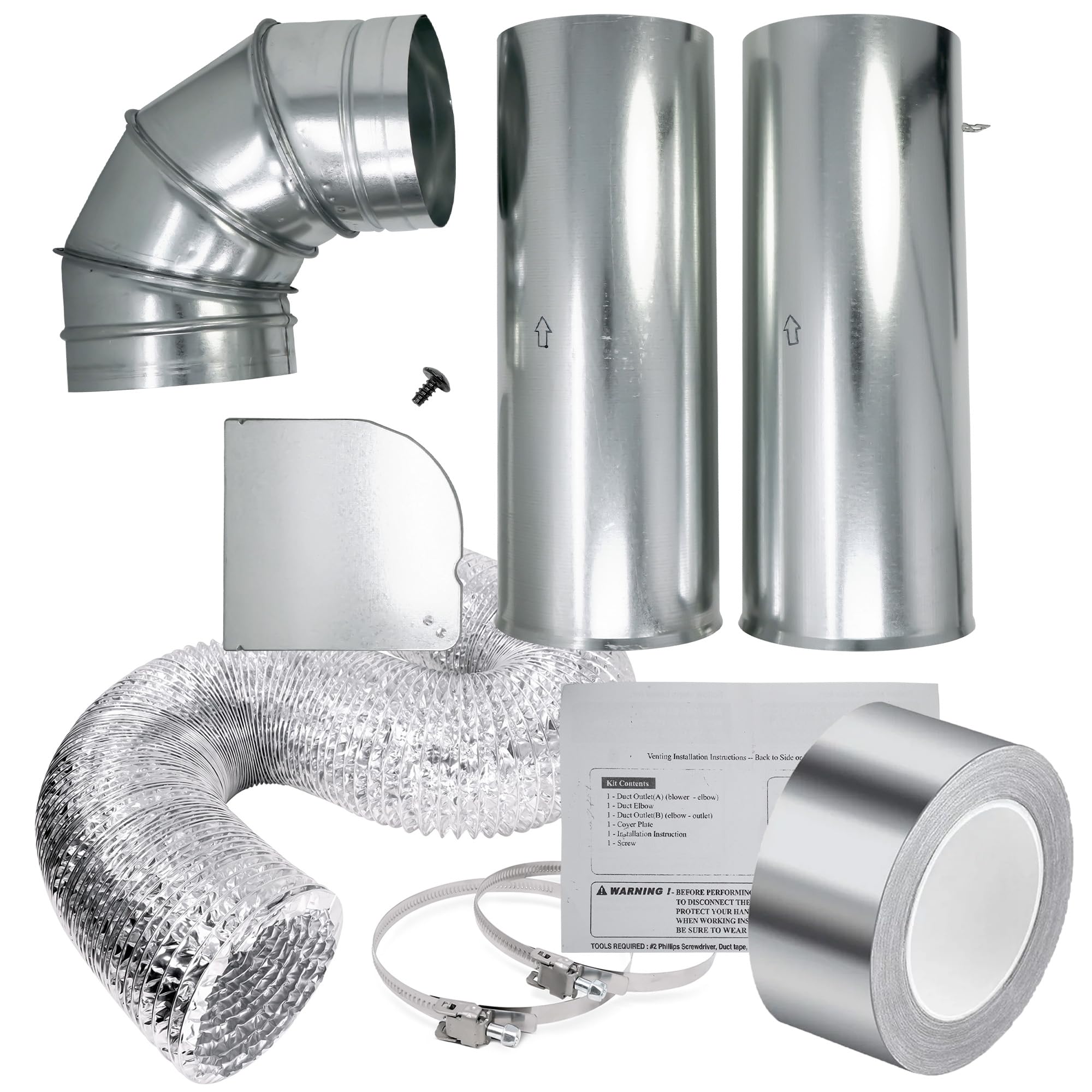 Amazon.com: 3911EZ9131X Side Vent Kit for LG and GE Dryer, 4 inch x 8 ...