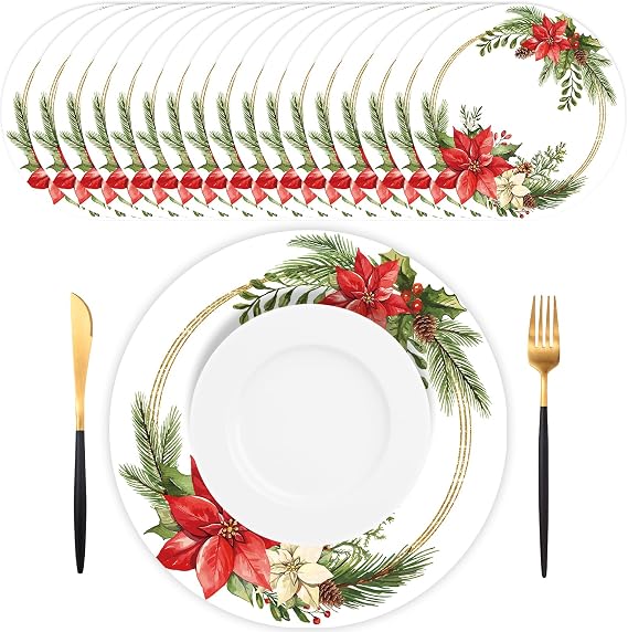 Amazon.com: SMUAENSS 50 Pcs Christmas Paper Placemats Disposable ...