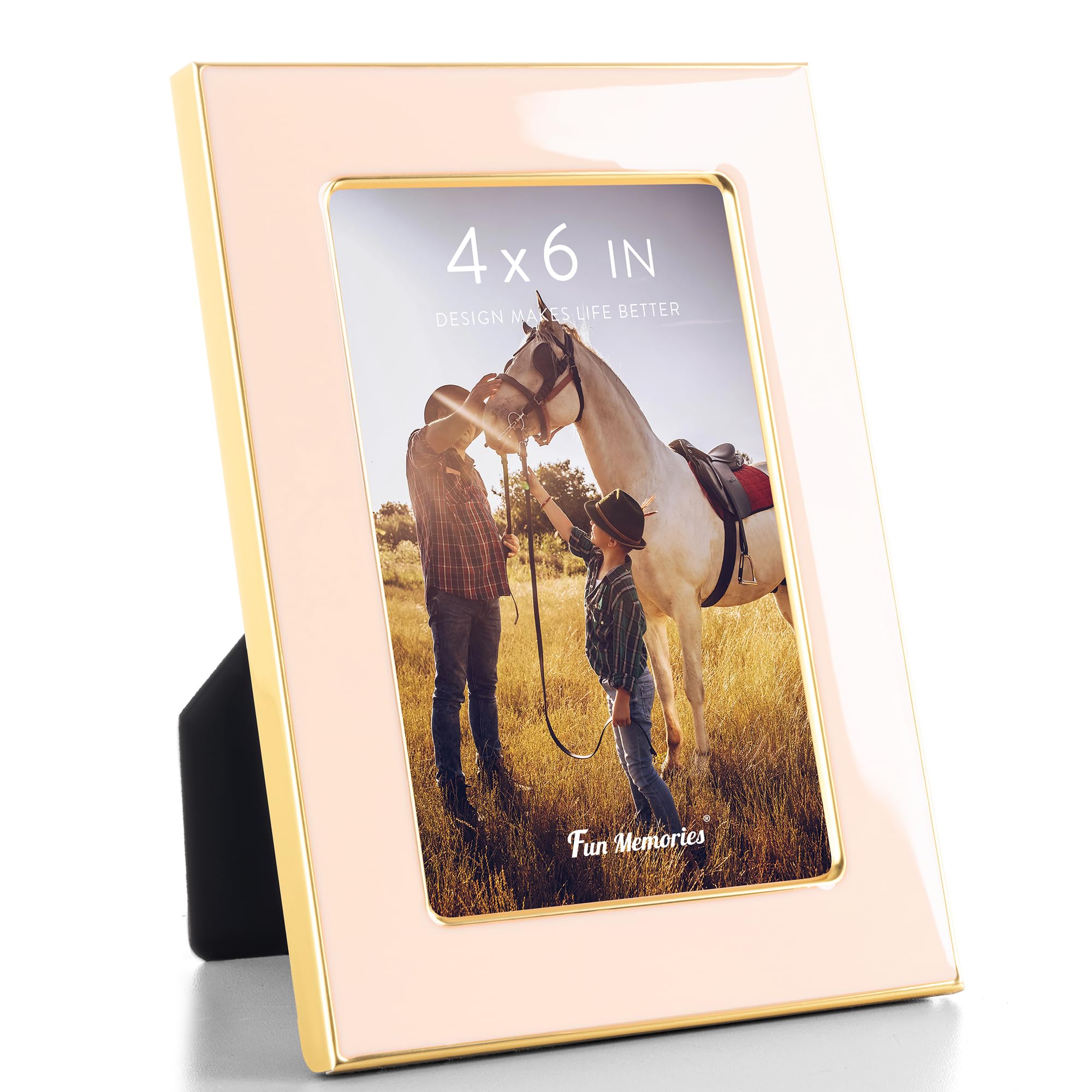 Amazon.com - Fun Memories 4x6 Picture Frame - Pink Enamel Picture Frame ...