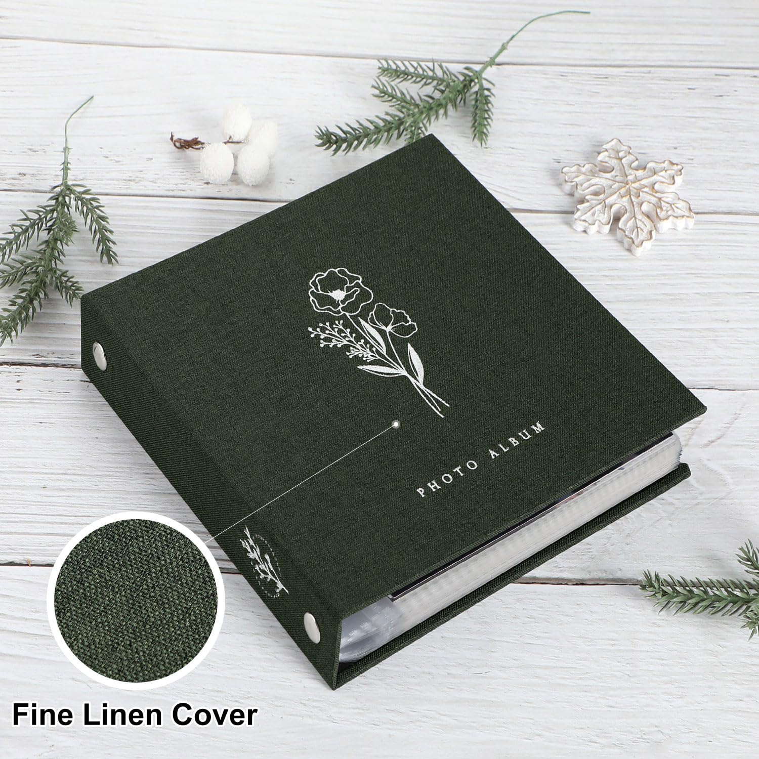 Snapklik.com : Lanpn Photo Album 4x4 2 Packs, Linen Hard Cover Small ...