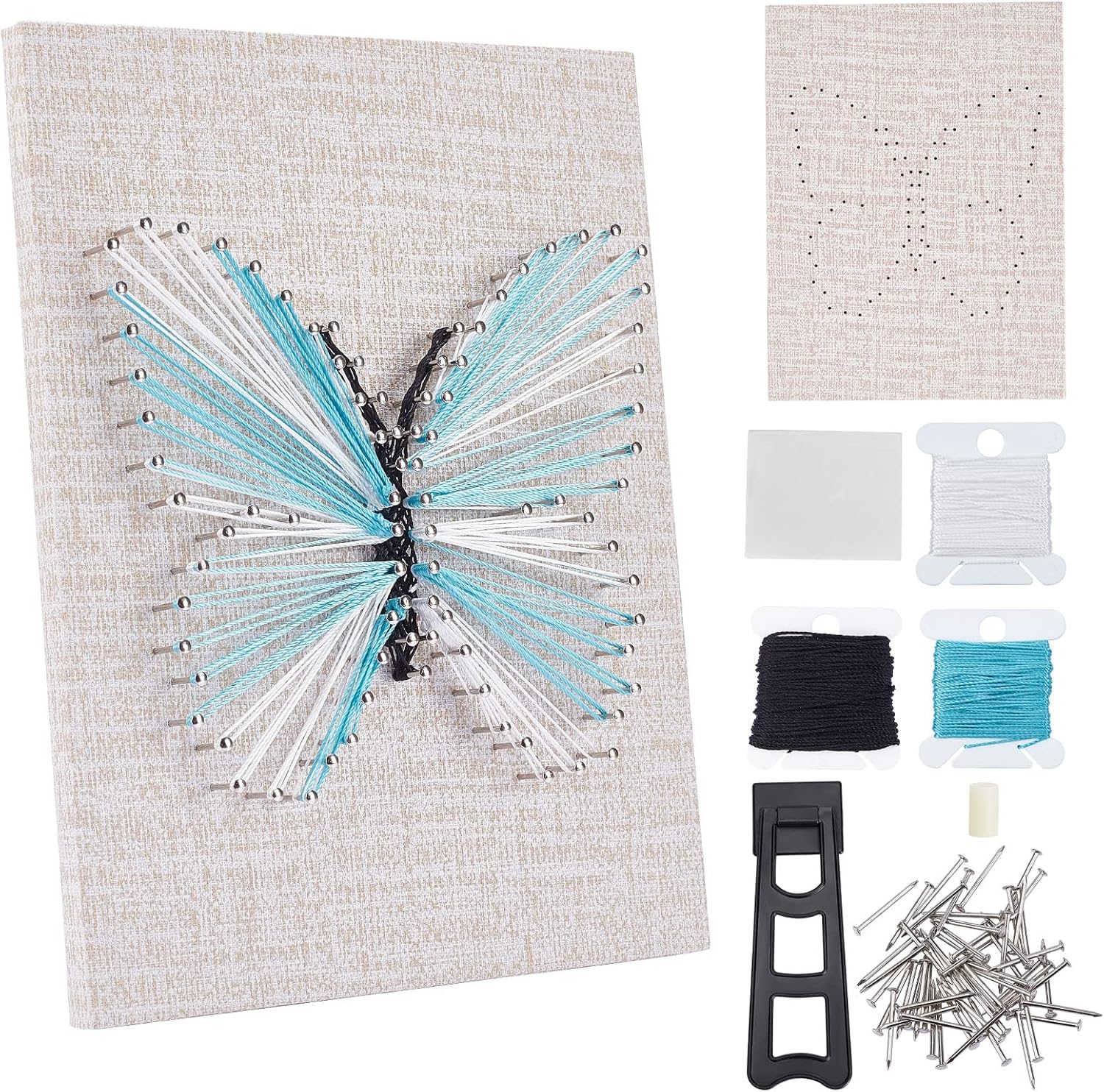 WEBEEDY 3D String Art Kit Für Anfänger Erwachsene DIY Schmetterling Bastelset mit vollem ...