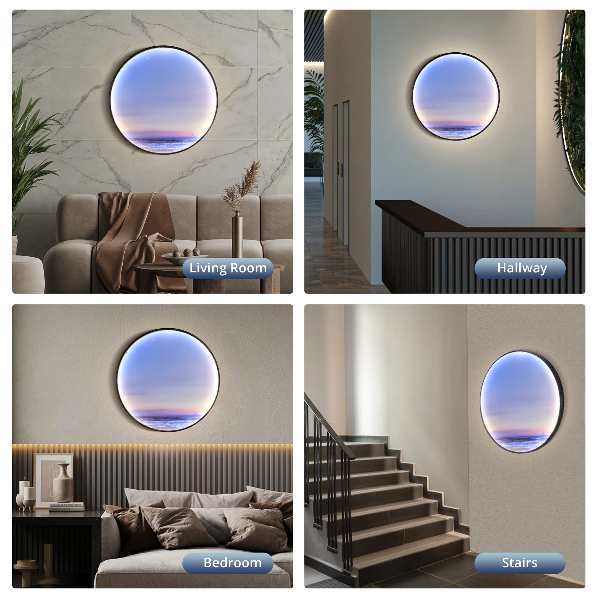 LEDIARY Dimmable Wall Light 31.5 inch Beach Wall Light with Remote ...