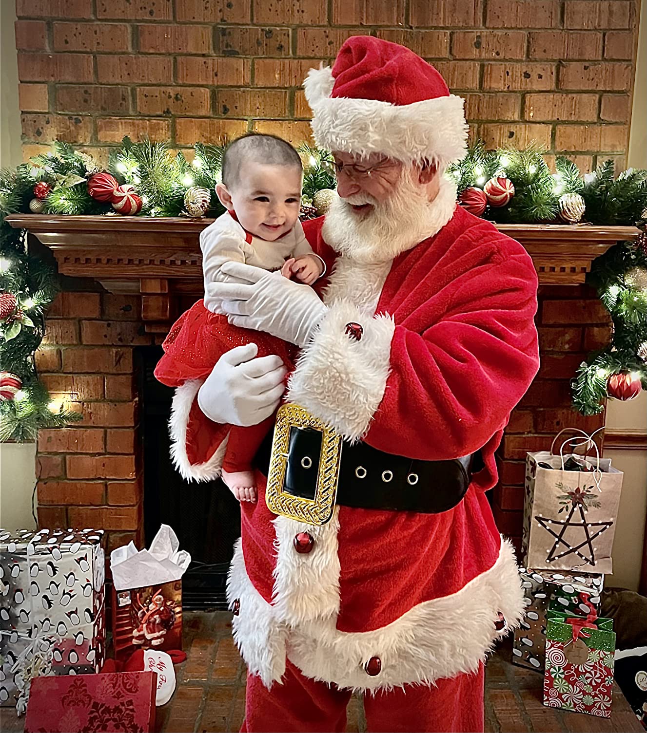Amazon.com: WILLBOND Santa Fake Belly Unisex Belly Stuffer Santa Big ...
