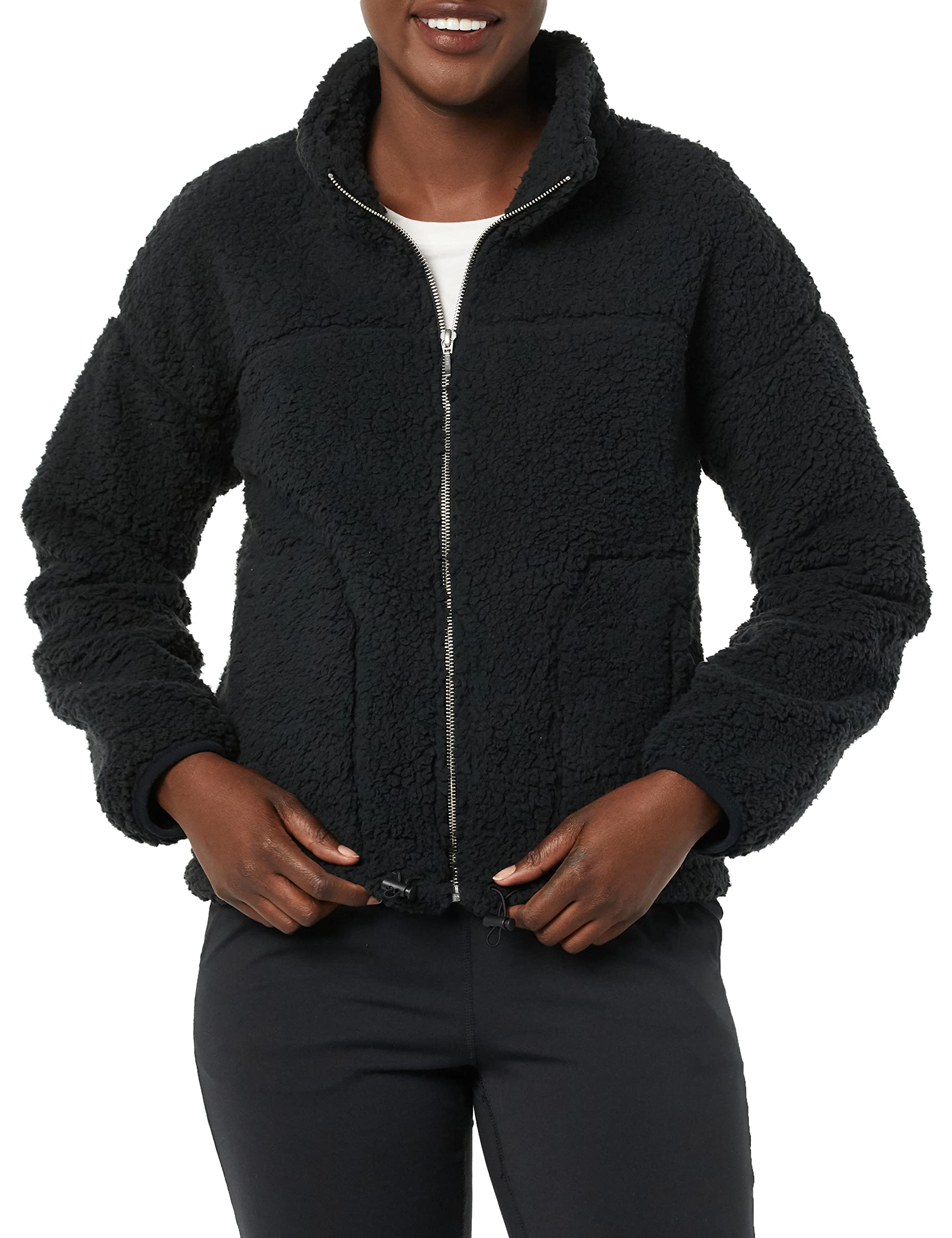 Amazon.com: Amazon Essentials Women's Full-Zip Sherpa Fleece Jacket ...
