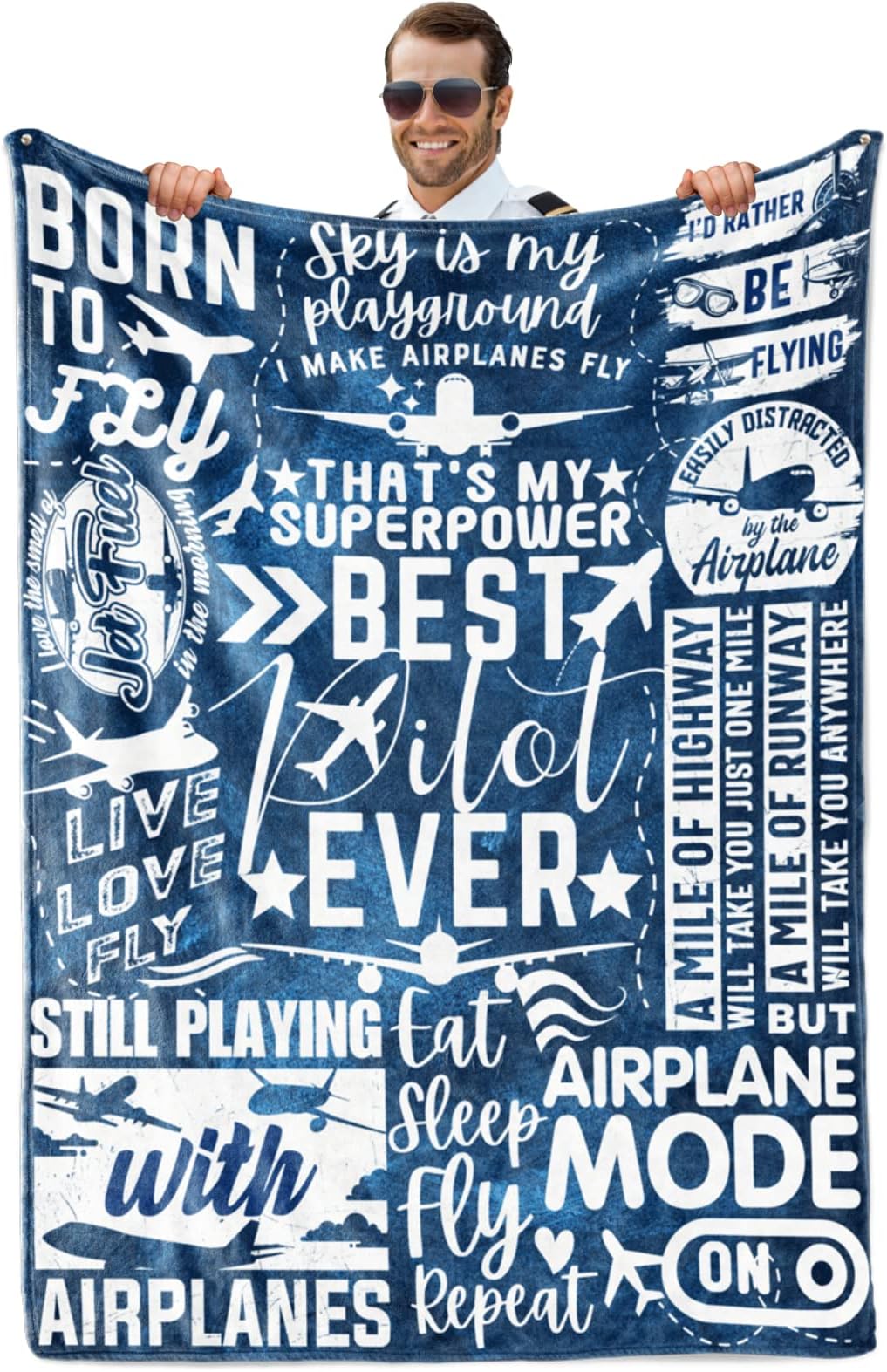 Amazon.com: peakman Pilot Gifts Blanket,Pilot Gifts Aviation Men,Pilot ...