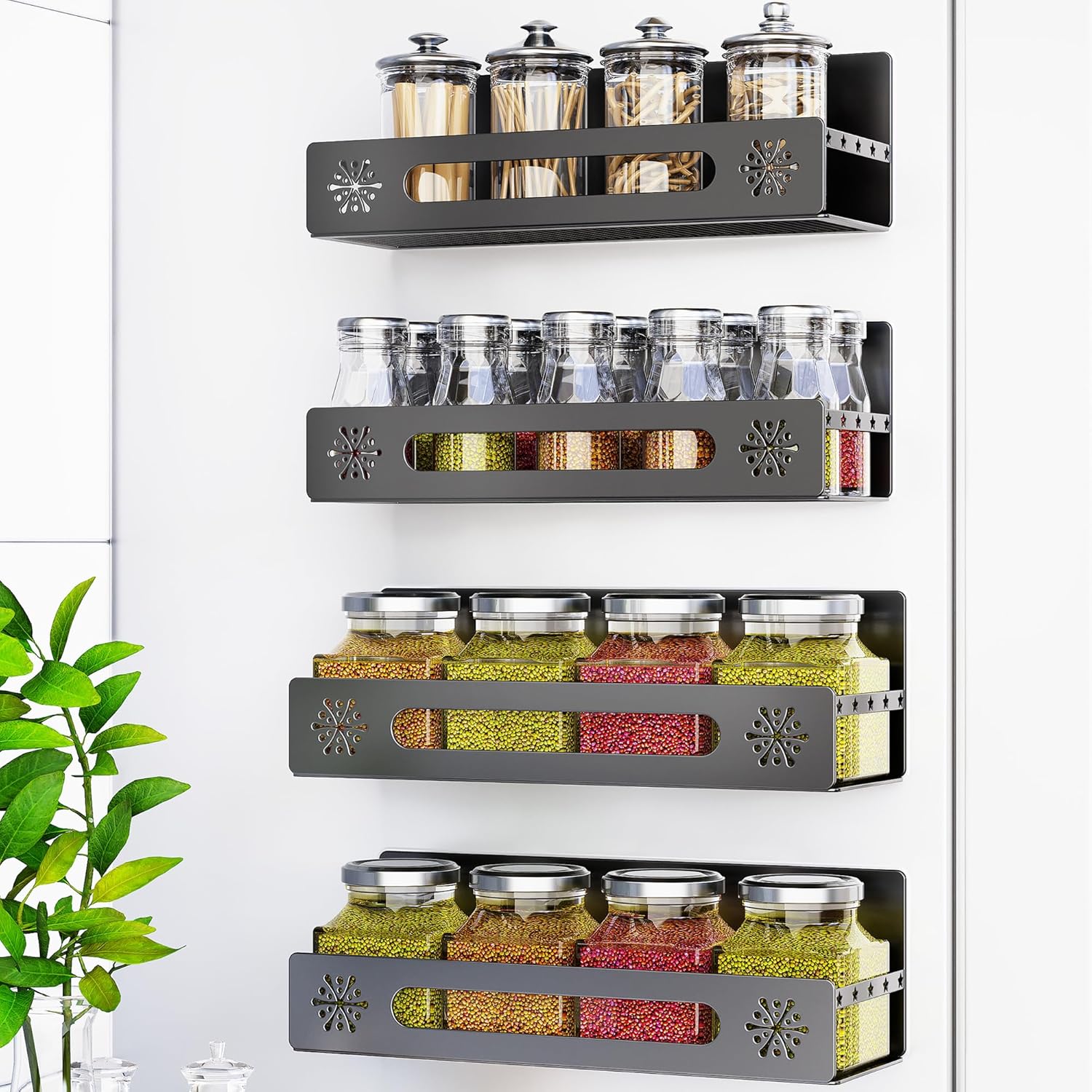 Amazon.com: ACOSIY Magnetic Spice Rack for Refrigerator Withstands up ...