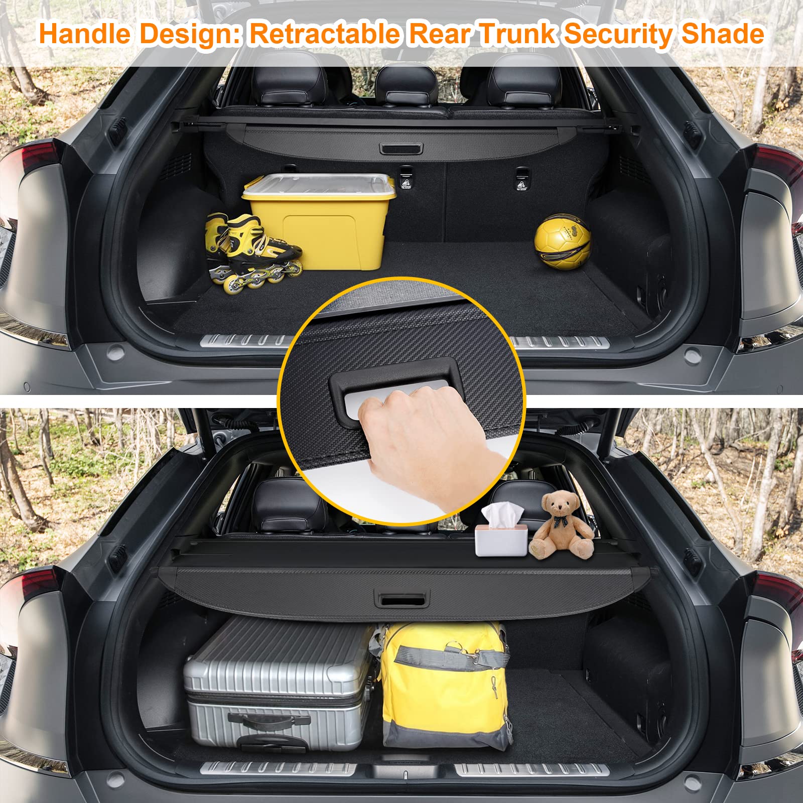 Snapklik.com : BIGACOVER For EV6 Cargo Cover Retractable Rear Trunk ...
