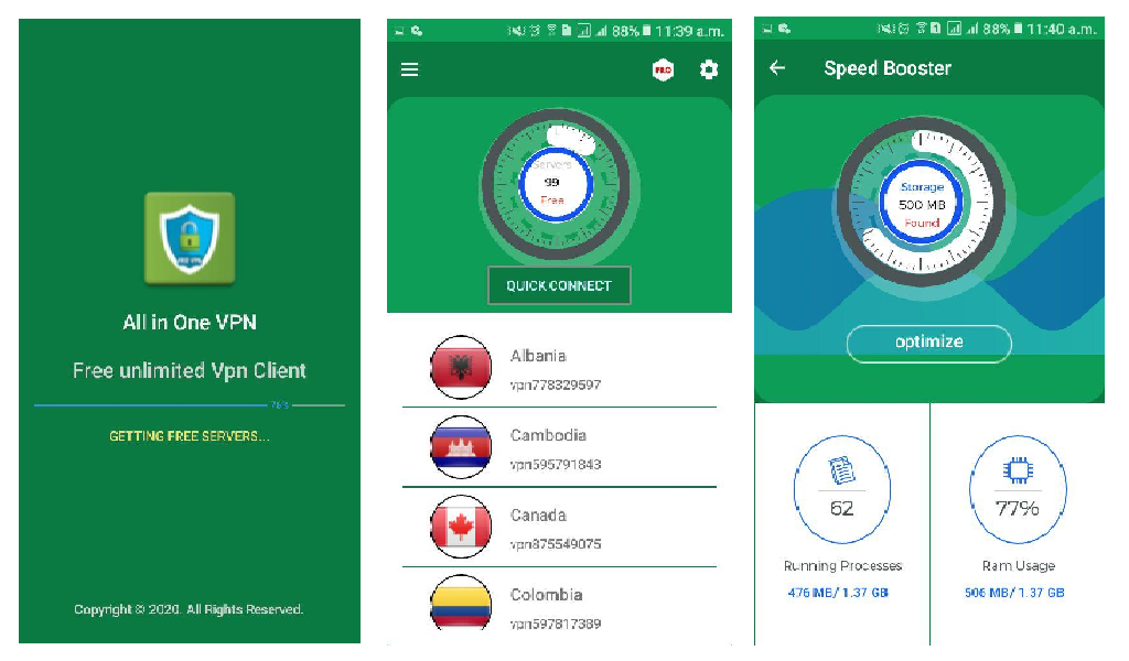 All in One Vpn free Clients & Speed Booster/Tester - App on Amazon Appstore