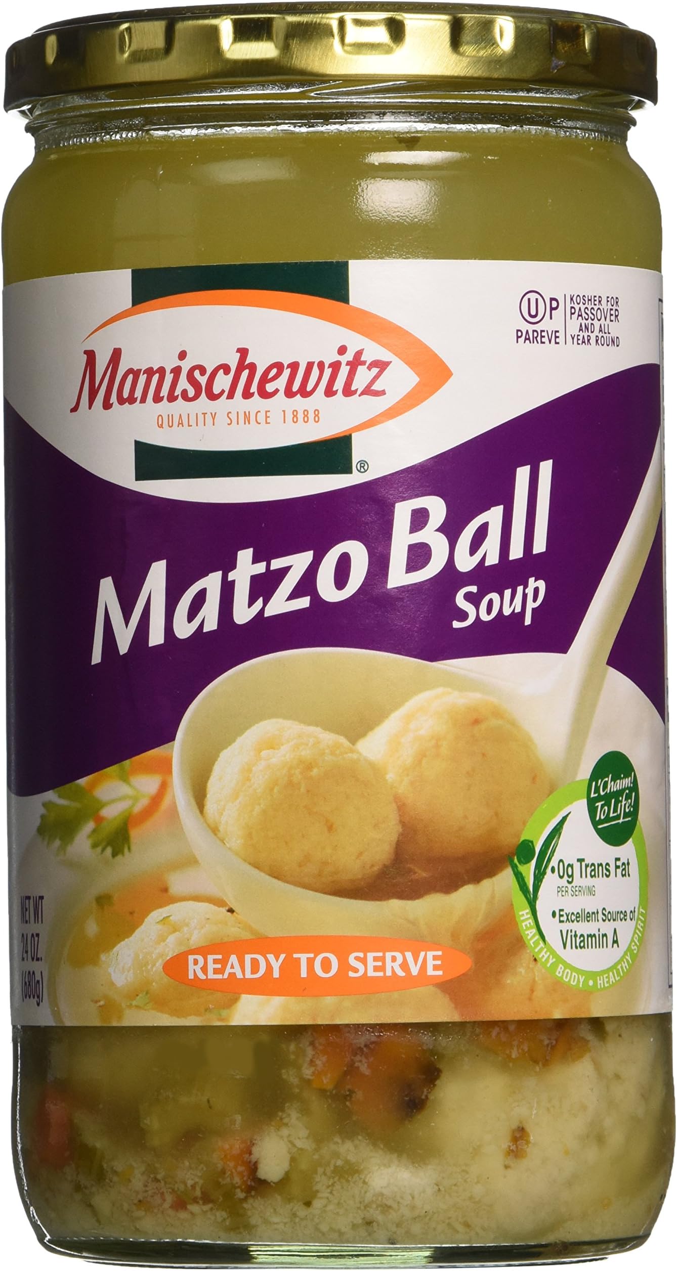Amazon.com: Manischewitz Matzo Ball Soup, 24 oz (2 Pack) | Kosher For ...