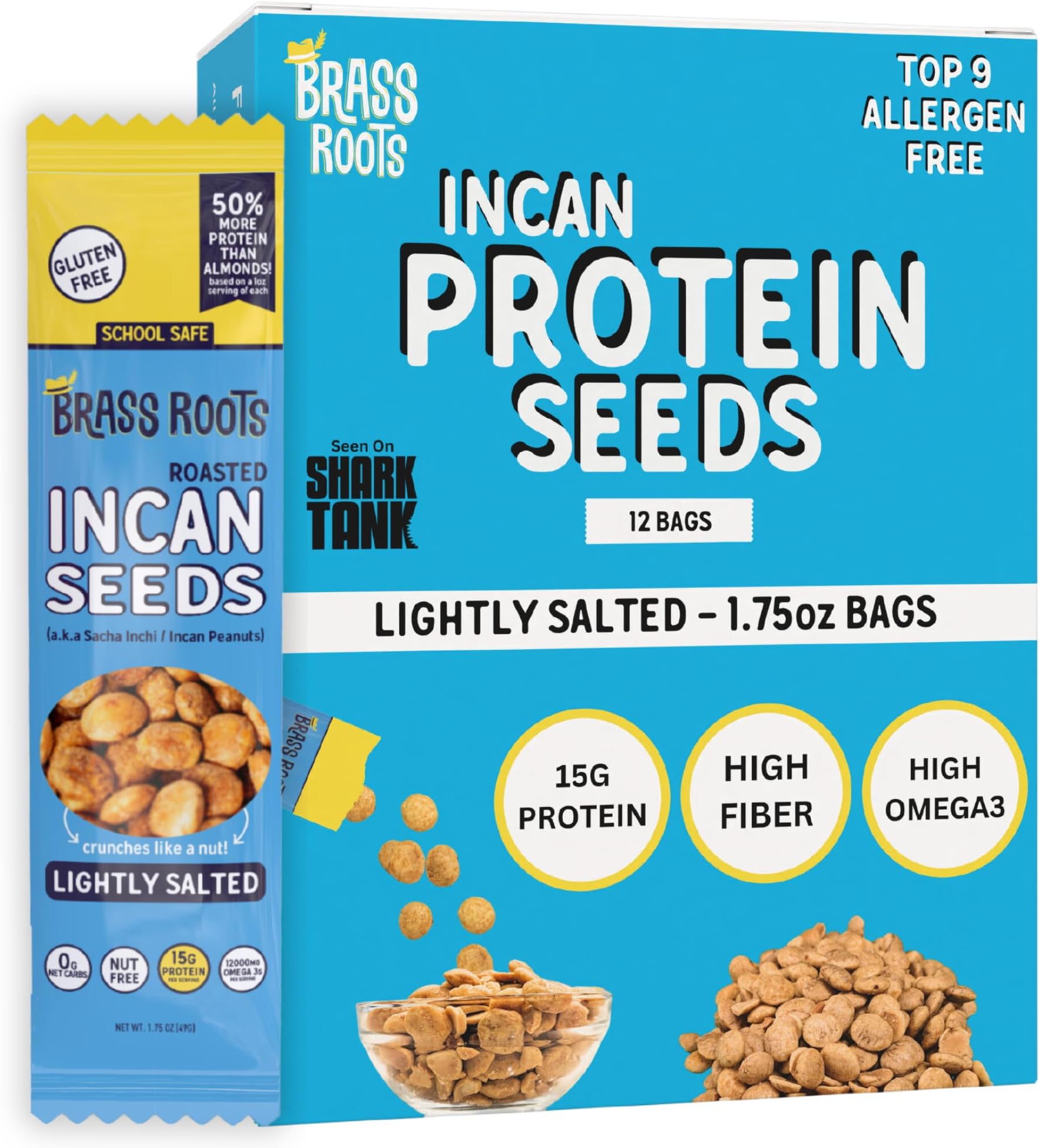 Amazon.com: BRASS ROOTS - Lightly Salted Organic Roasted Sacha Inchi ...