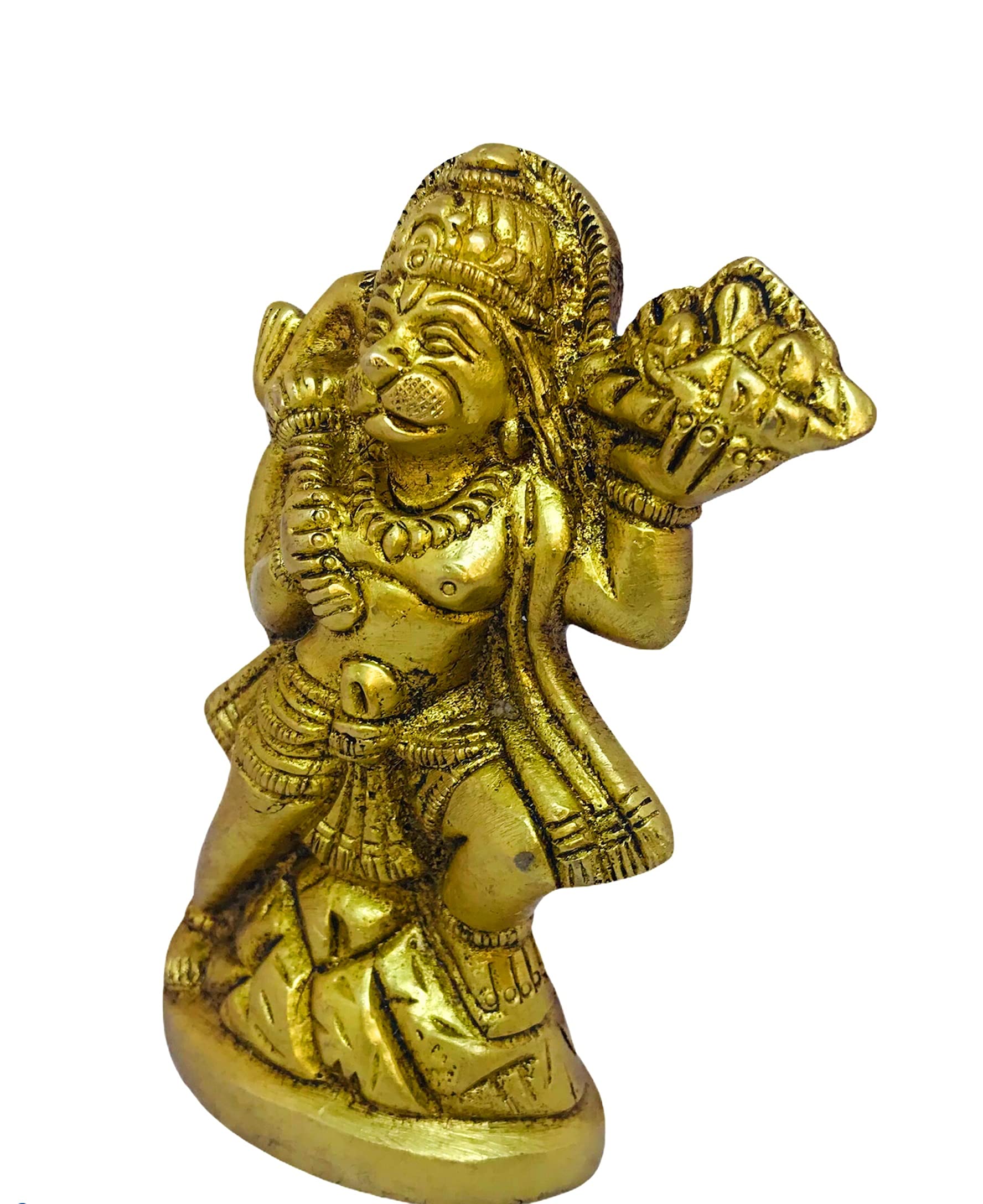 Buy Shivaay India Brass Mahabali Hanuman with Sanjeevani Parvat Idol ...