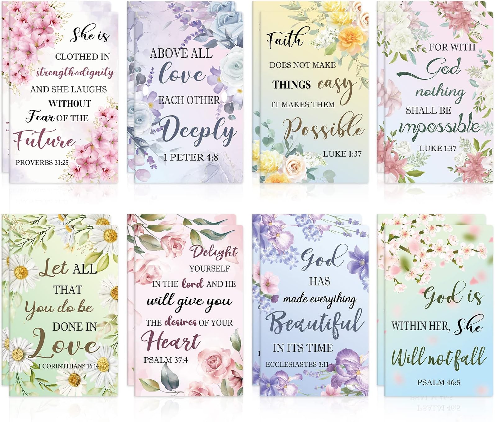 Amazon.com : Honoson 16 Pieces Flower Daily Prayer Faith Journals for ...