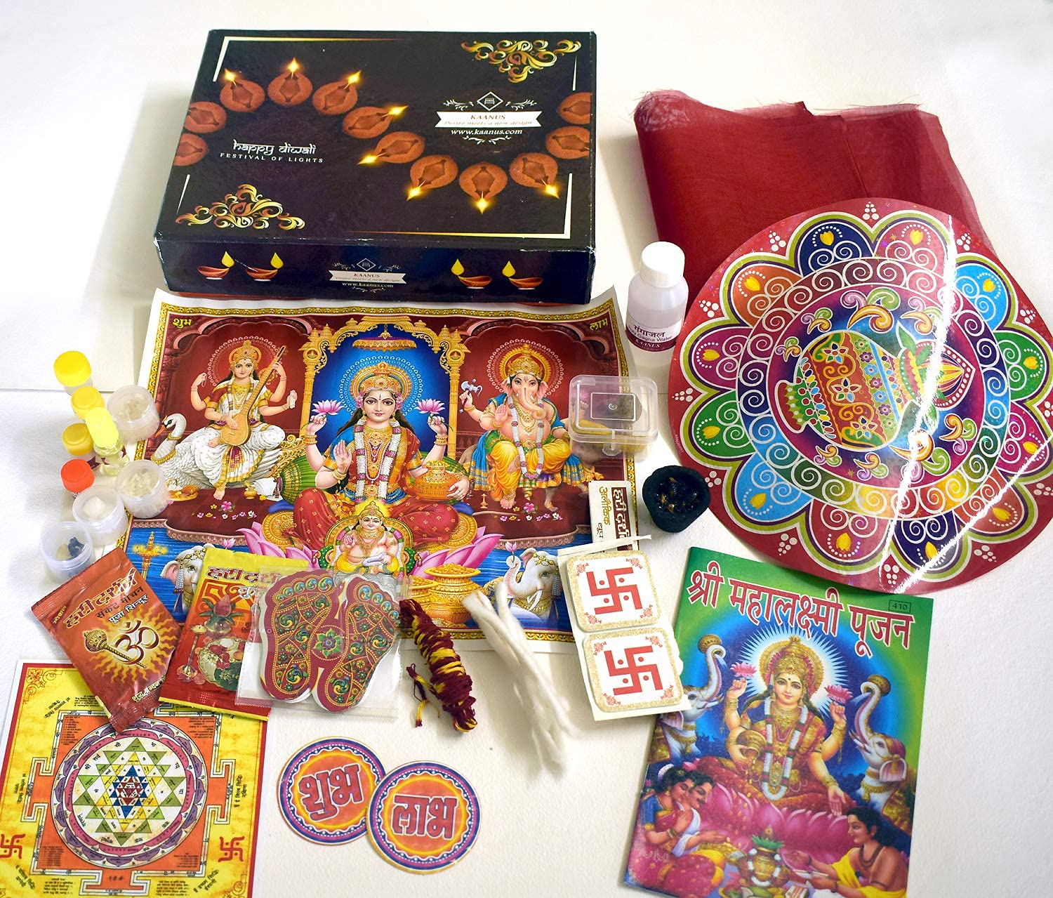 Buy Diwali Pooja Home Pooja Kit Vidhi/Diwali Puja Kit Lakshmi Pooja Box ...