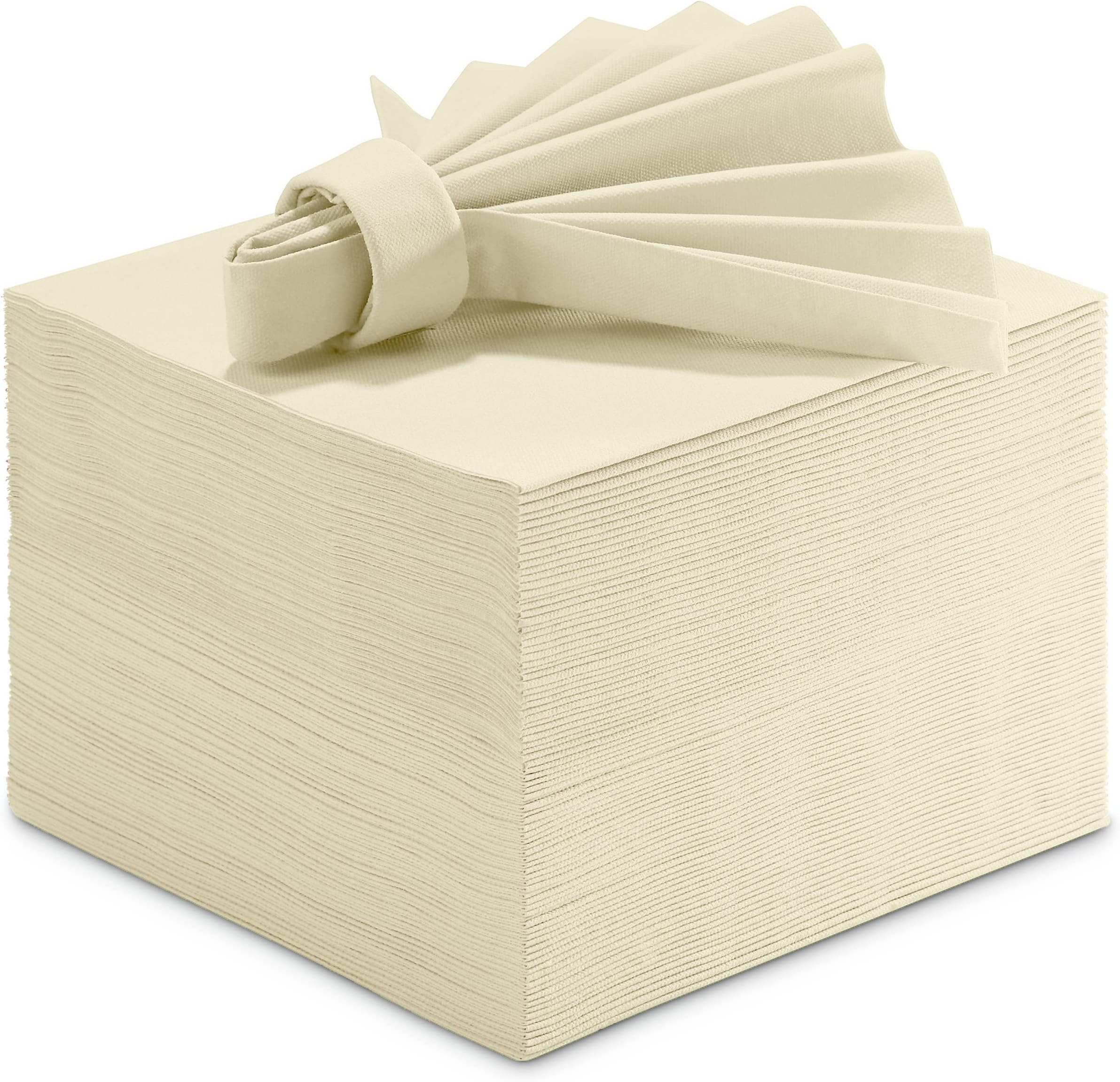 Amazon.com: Disposable Luncheon Napkins Cream Paper, [200 Pack] 15" x ...