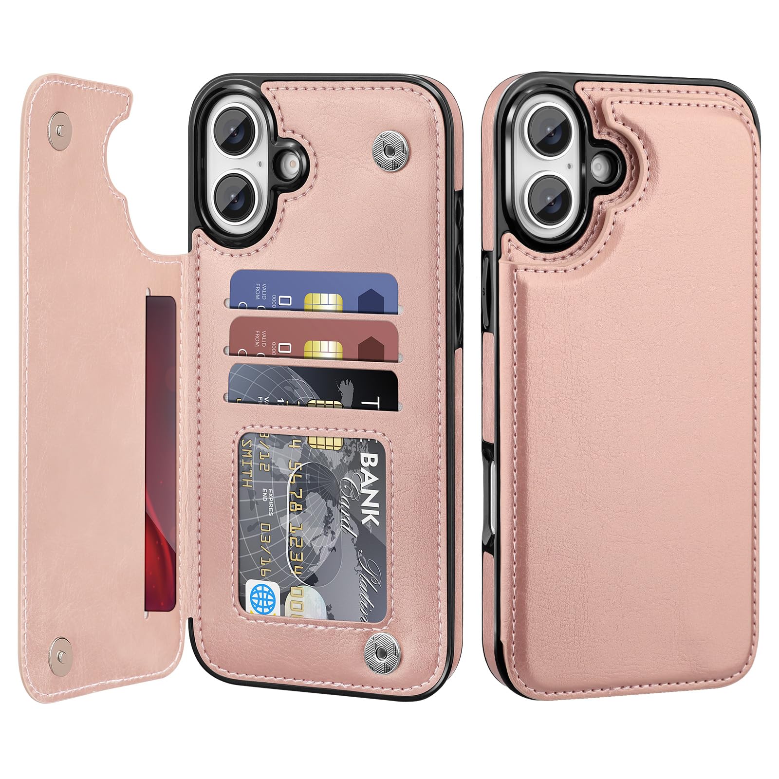 Amazon.com: Bizzib for iPhone 16 Wallt Case with Card Holder,Premium PU ...