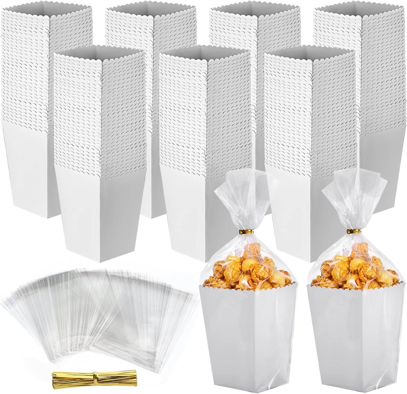 Amazon.com: Pimoys 120 Pcs Small Popcorn Boxes, 2.2 x 4.2 x 3 Inch Mini ...
