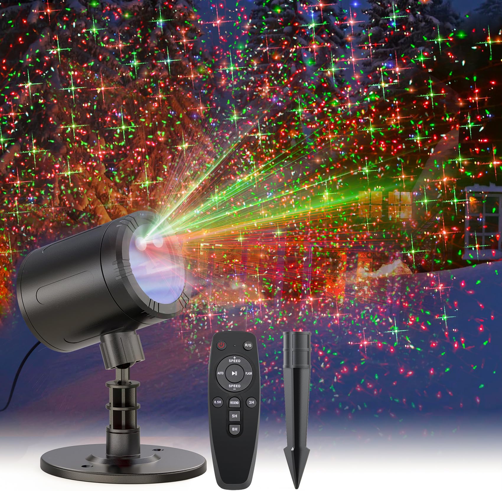 Amazon.com: BINKBANG Christmas Projector Lights Outdoor, LED Waterproof ...