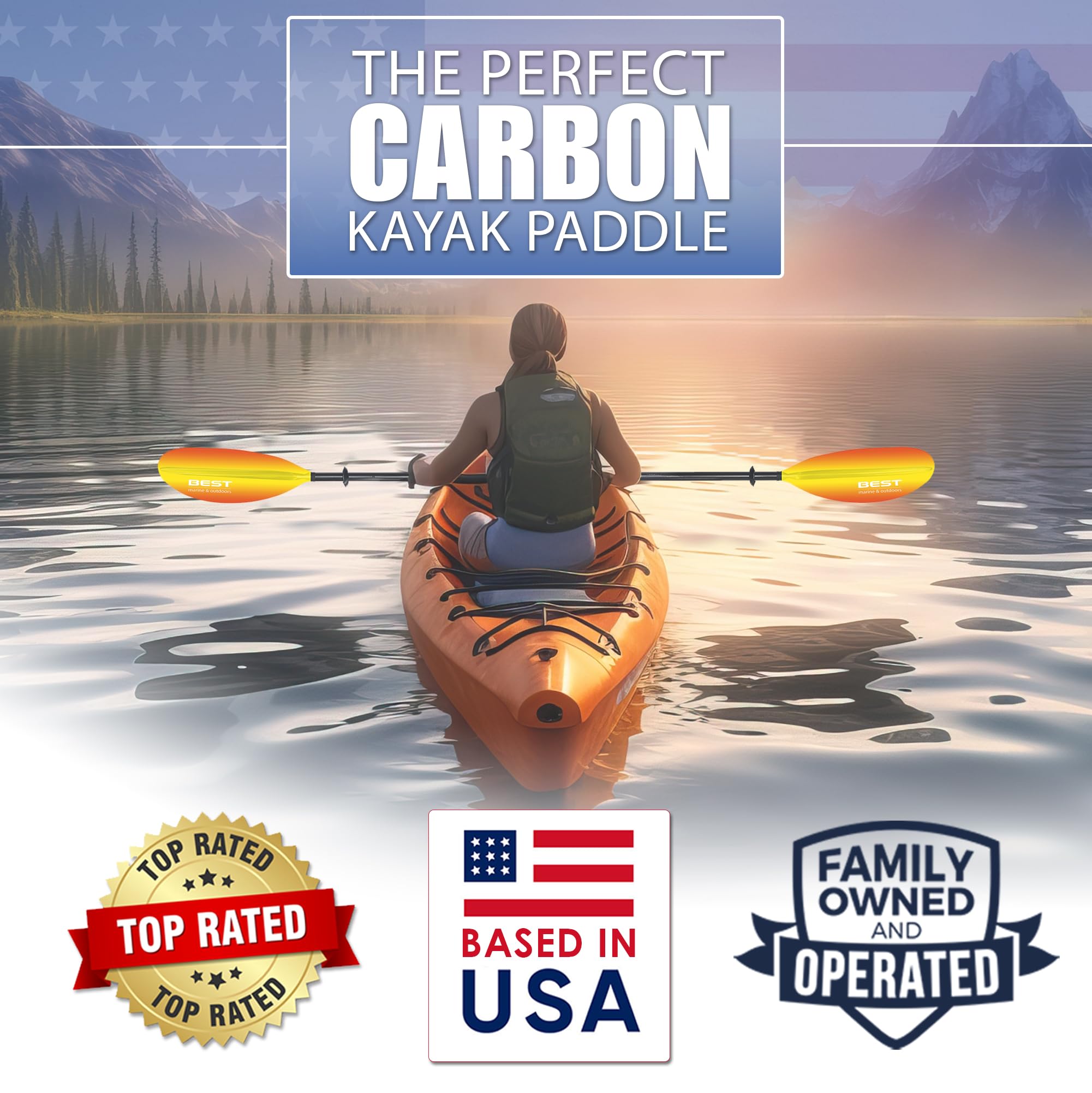 Snapklik.com : Best Marine And Outdoors Kayak Paddle, Carbon Fiber ...