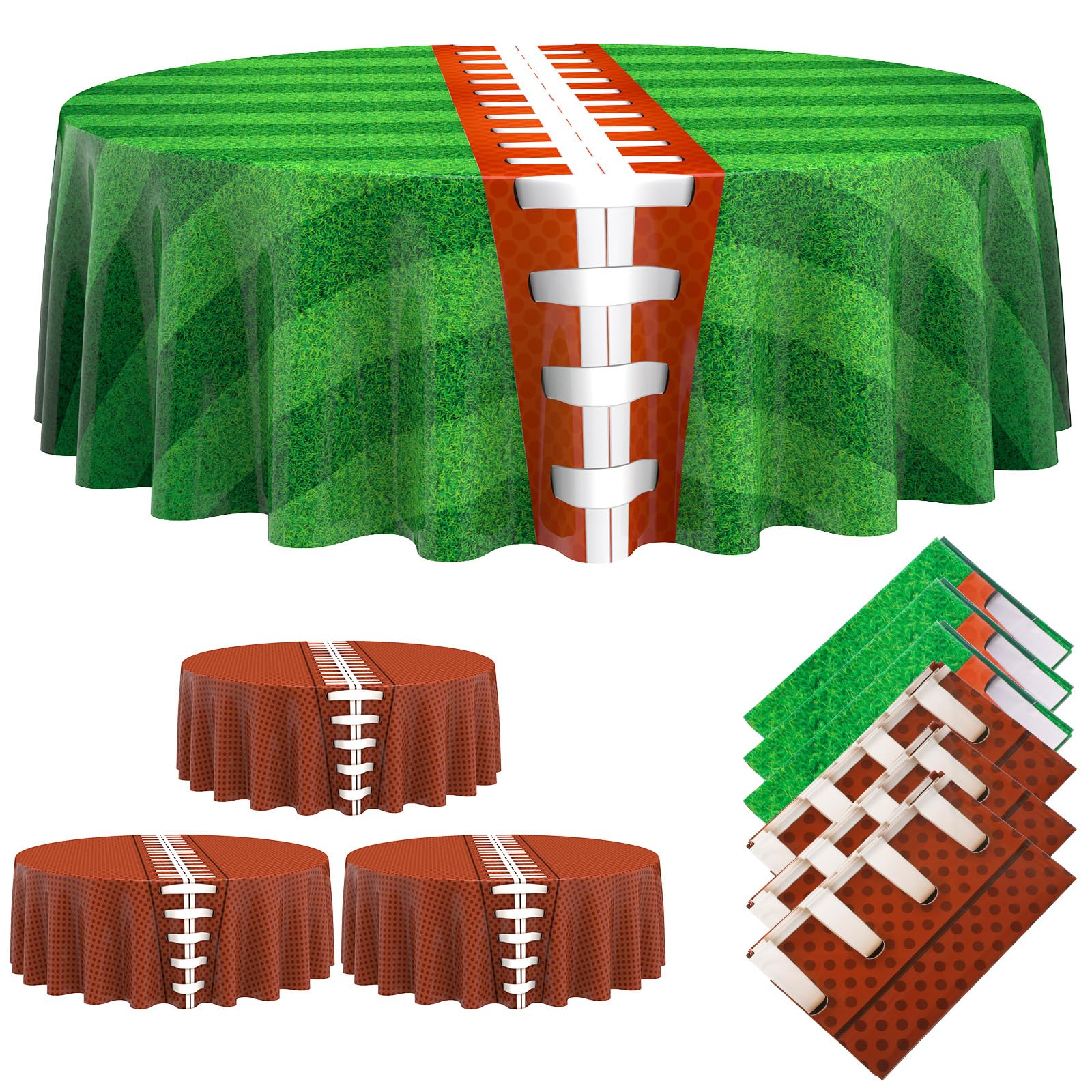 Amazon.com: Oudain 6 Pcs Football Party Tablecloth 84 Inches Football ...