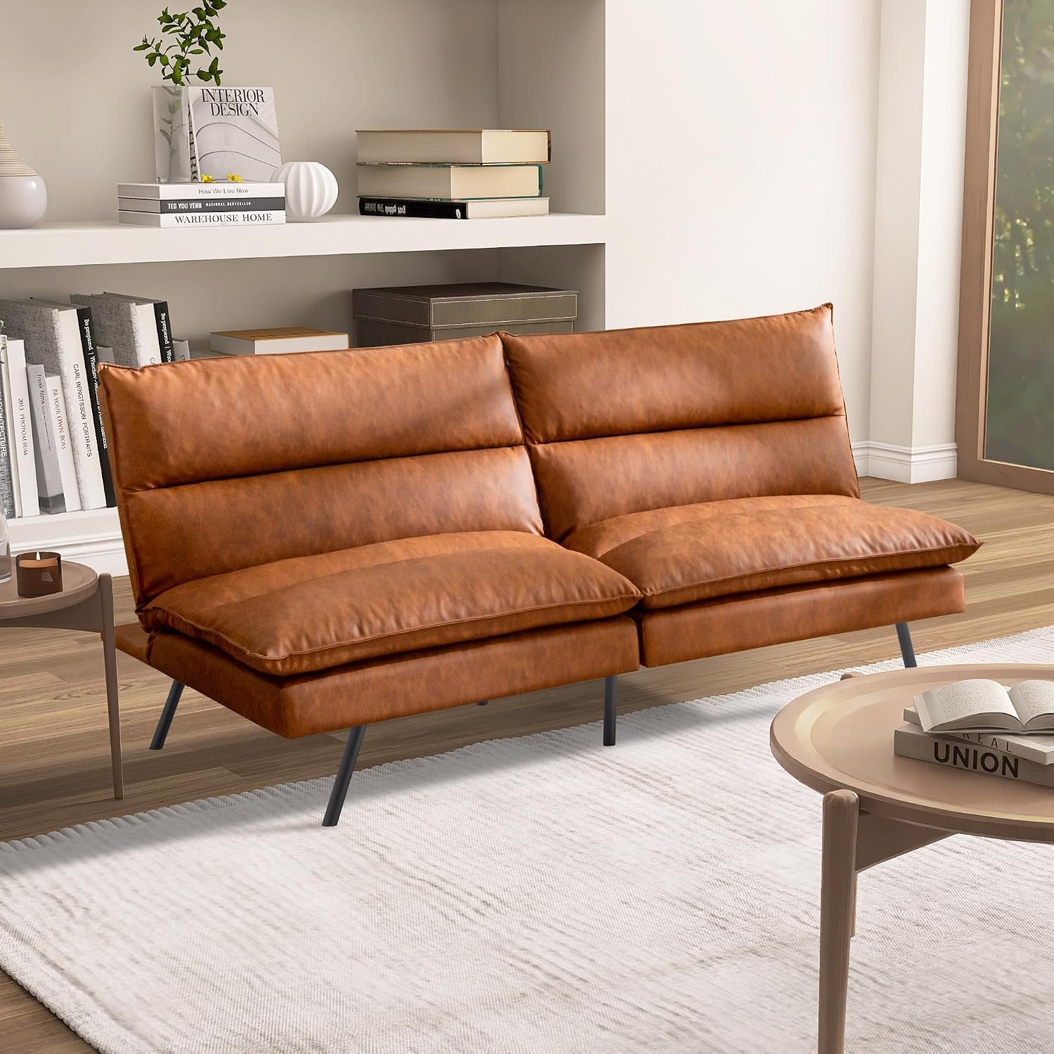 Amazon.com: Hcore Futon Bed Sofas, Pure Brown : Home & Kitchen