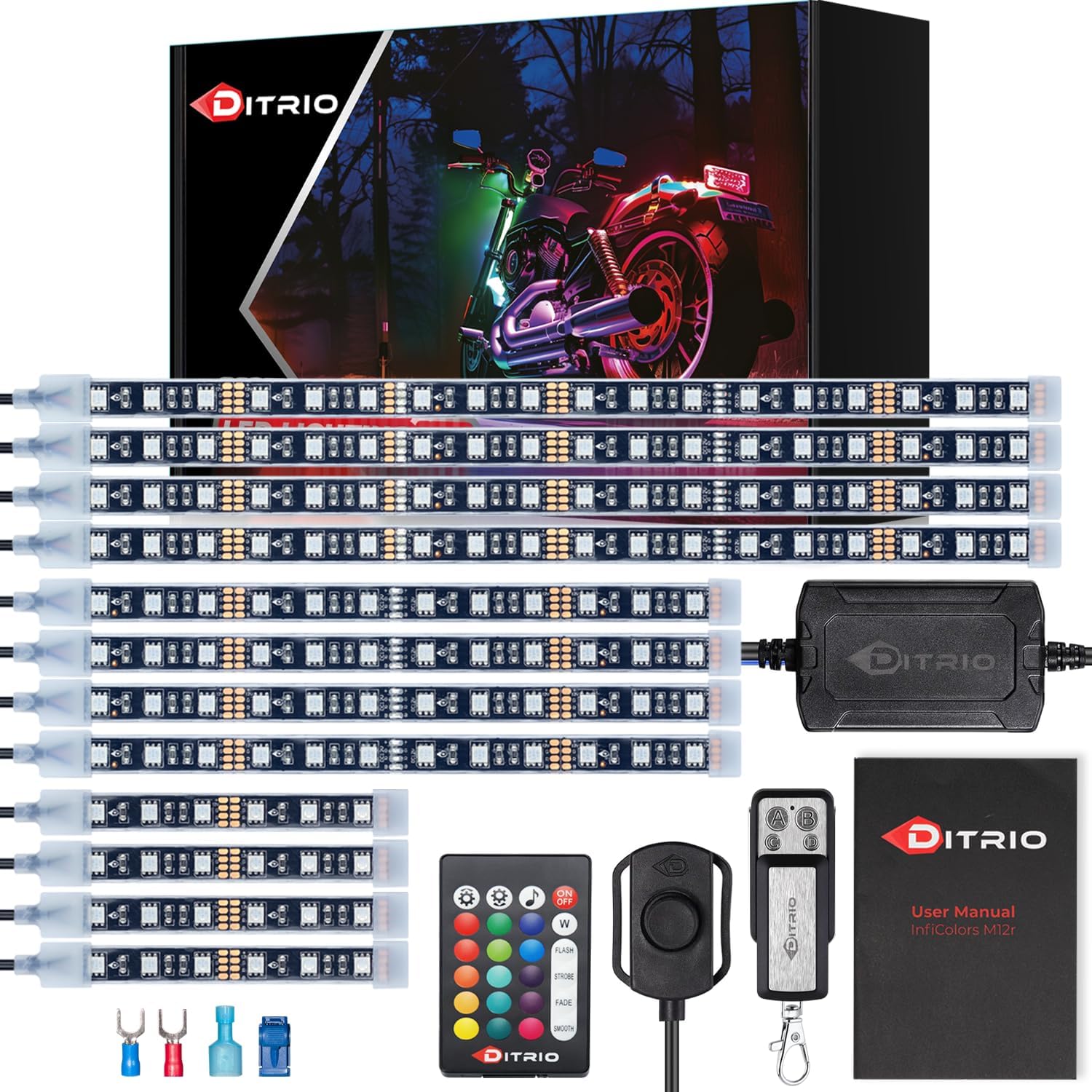 Amazon.com: 16PCS 4FT LED Light Strips Black Out Tinted Smoked Color ...