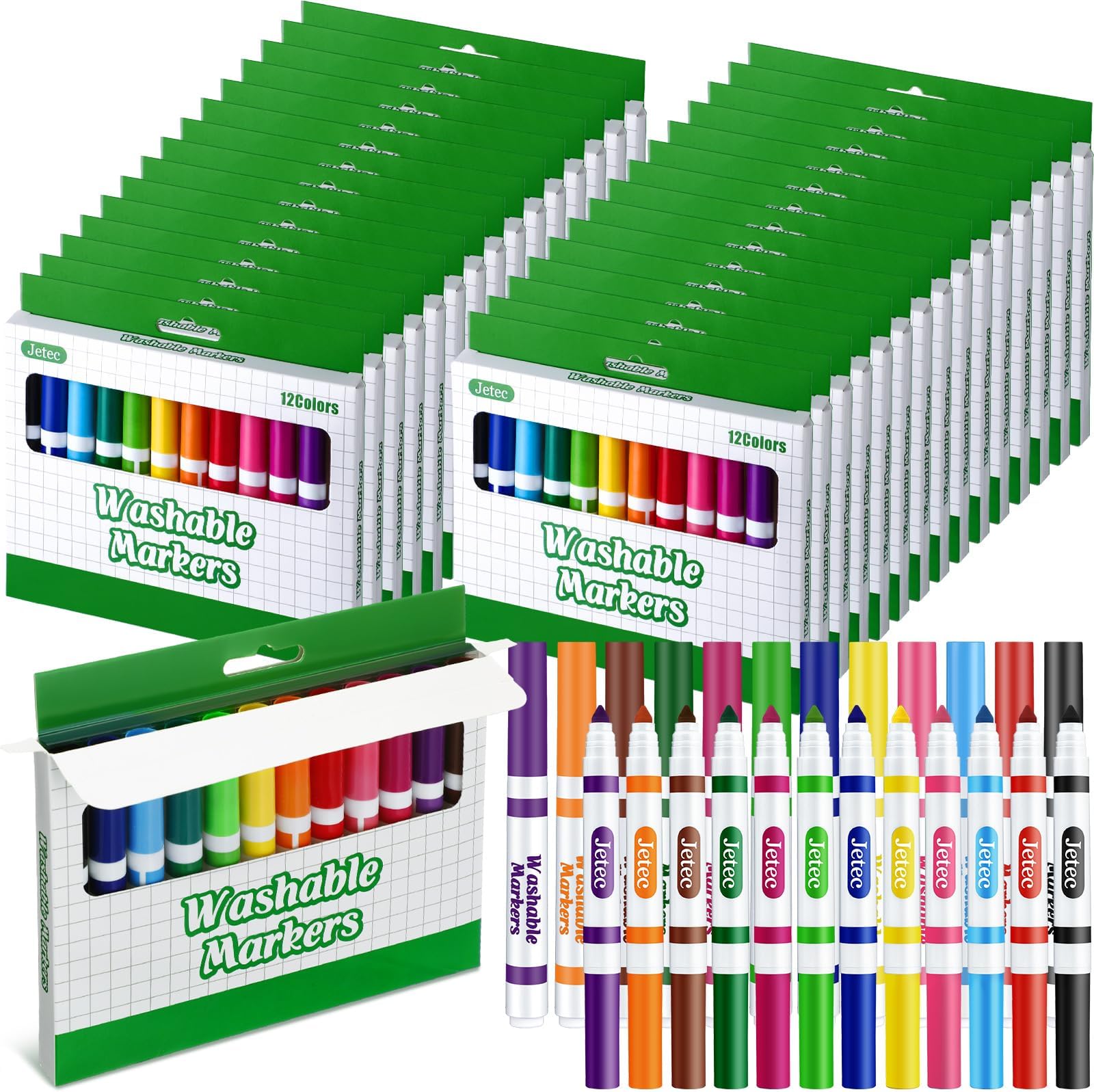 Amazon.com: Crayola Washable Markers - Brown (12ct), Kids Broad Line ...