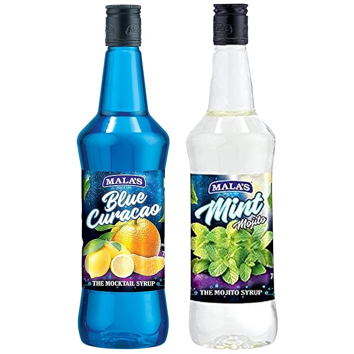 Buy Mala's Fruit Mocktail Syrup, Blue Curacao Mocktail, 750ml & Fruit ...