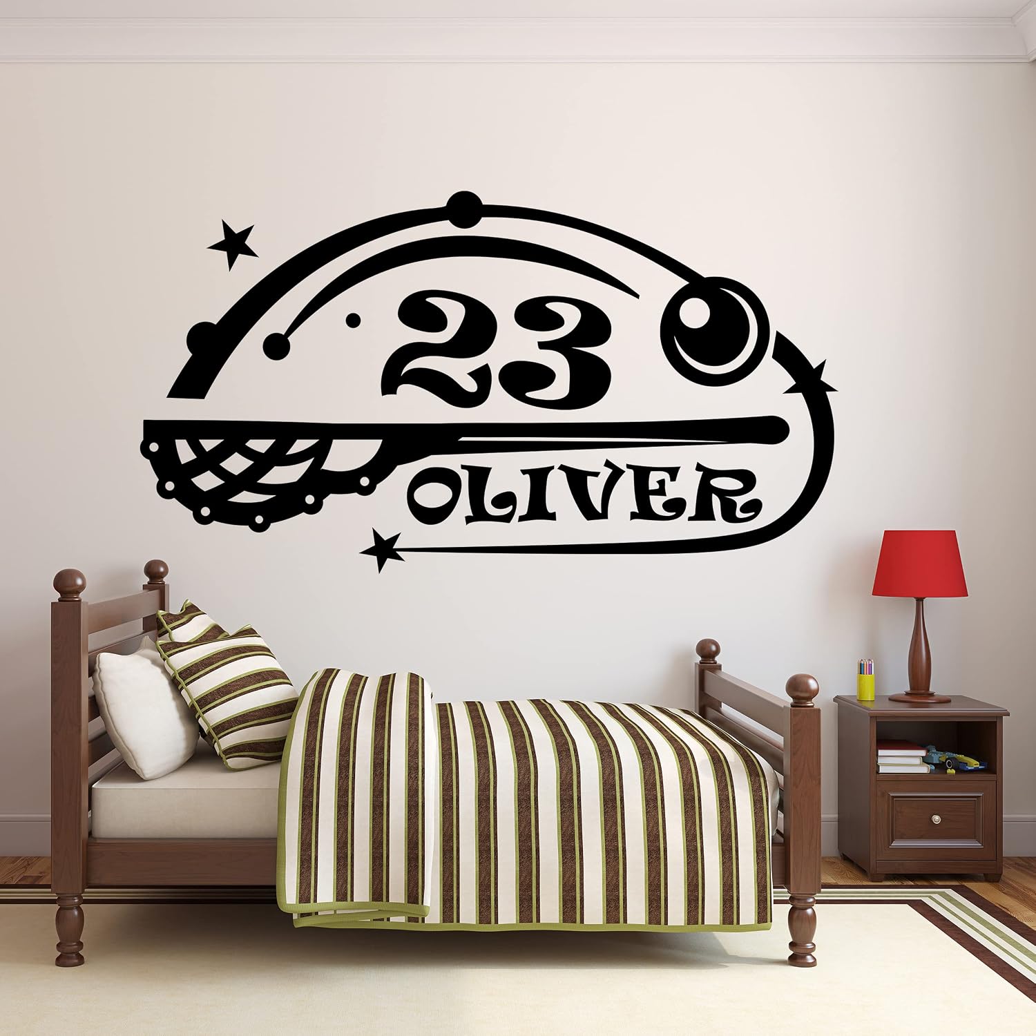 Amazon.com: Creative Lacrosse Wall Decals with Name and Number Sign ...