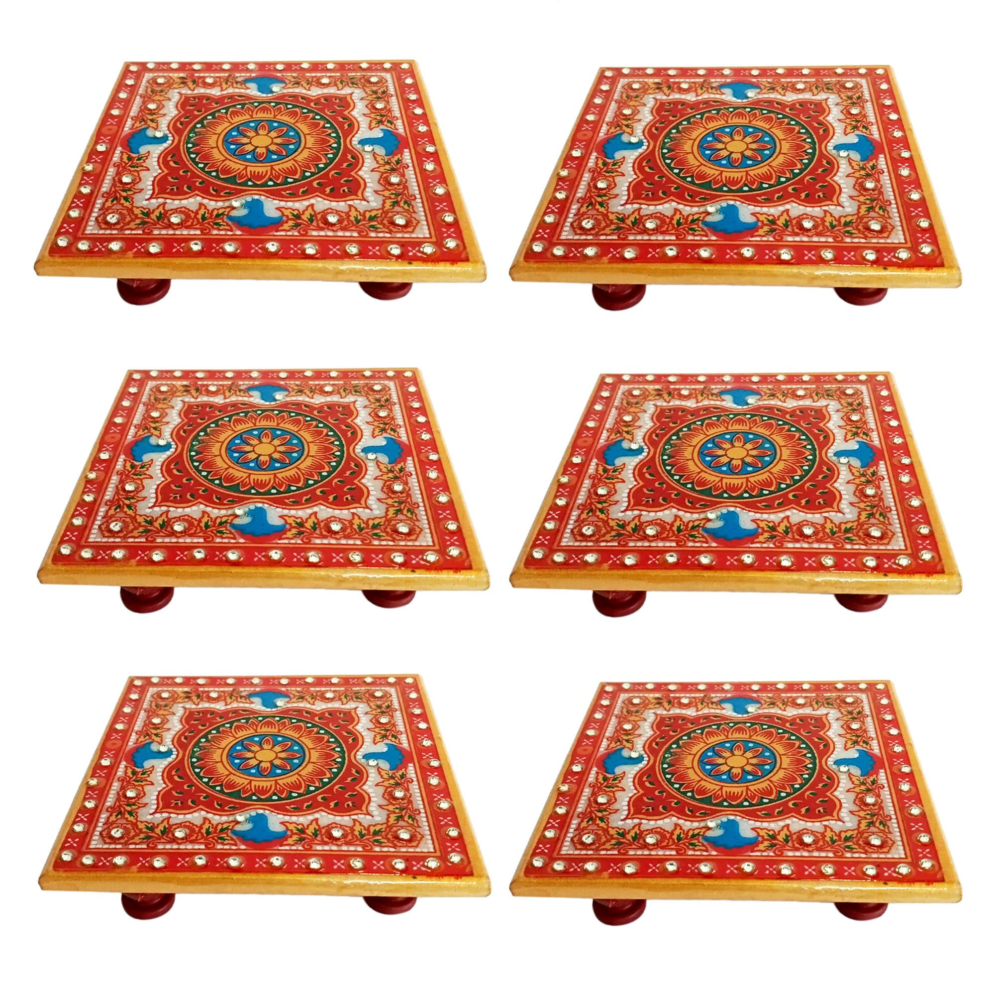 Buy HANDICRAFT KINGDOM MATA Ki Chowki Set for Home Pooja Temple ...