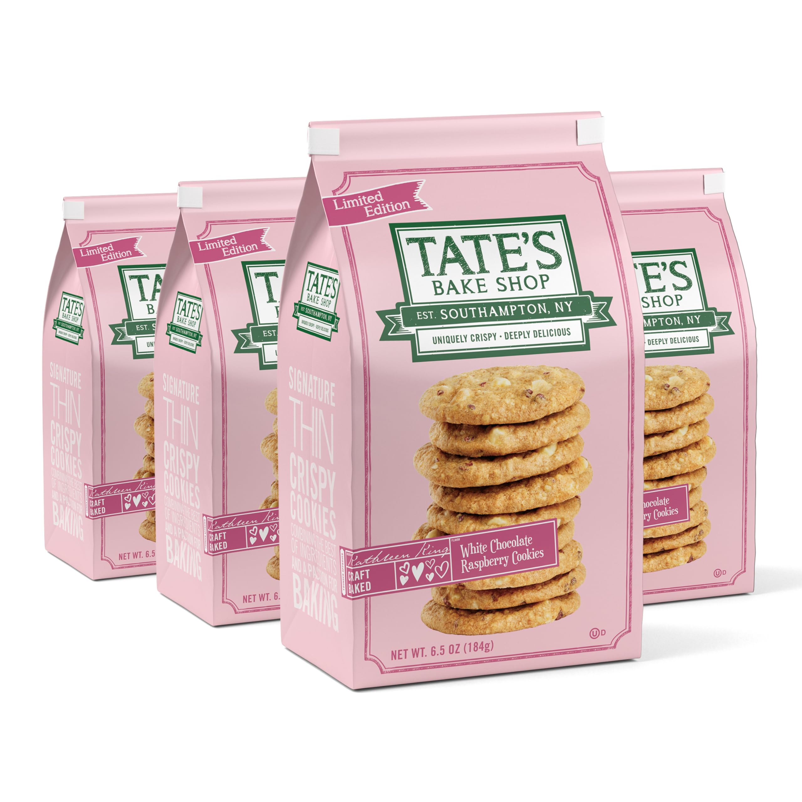 Amazon.com: Tate's Bake Shop White Chocolate Raspberry Cookies, Limited ...