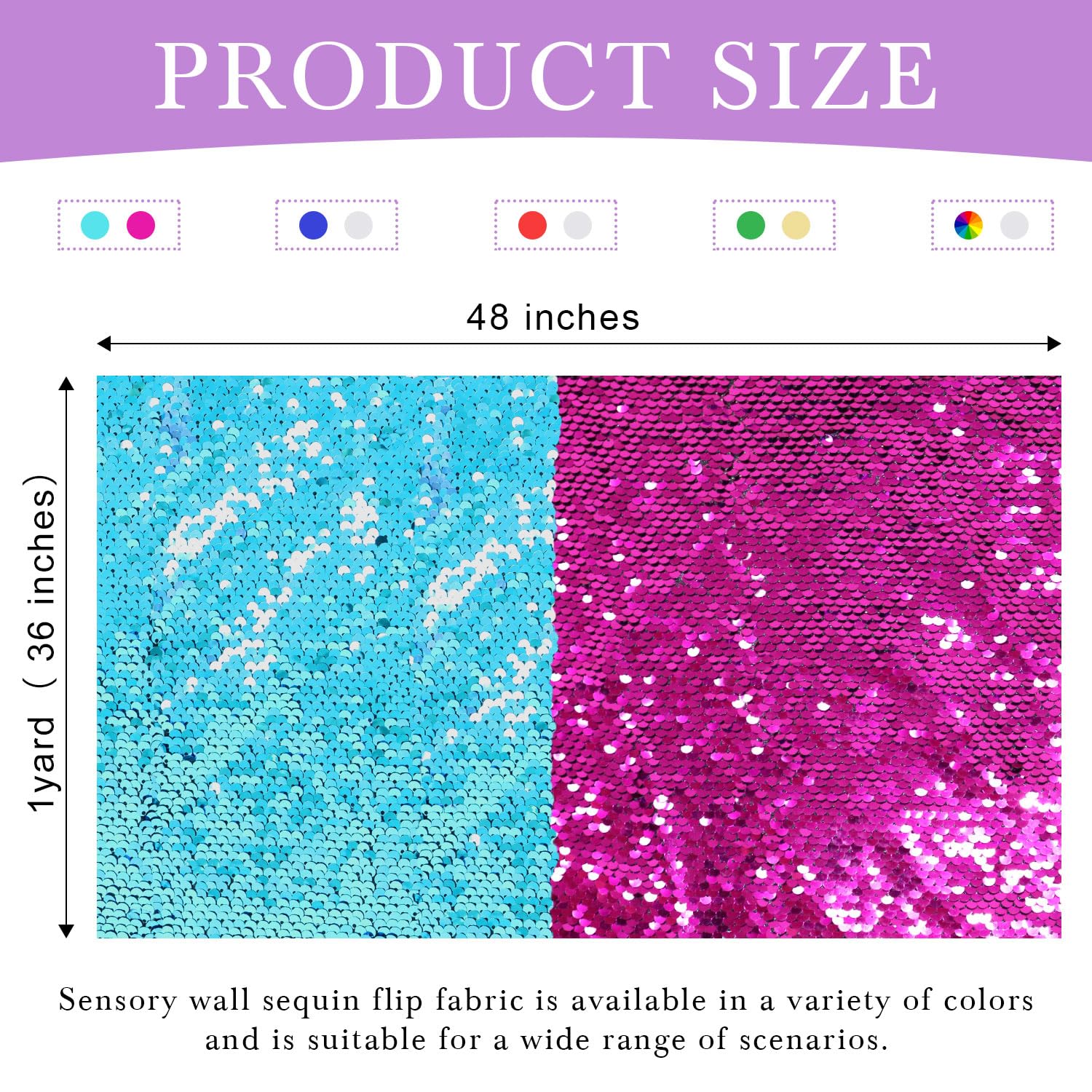 Snapklik.com : Mermaid Sequin Fabric By The Yard Sequin Fabric Sensory ...