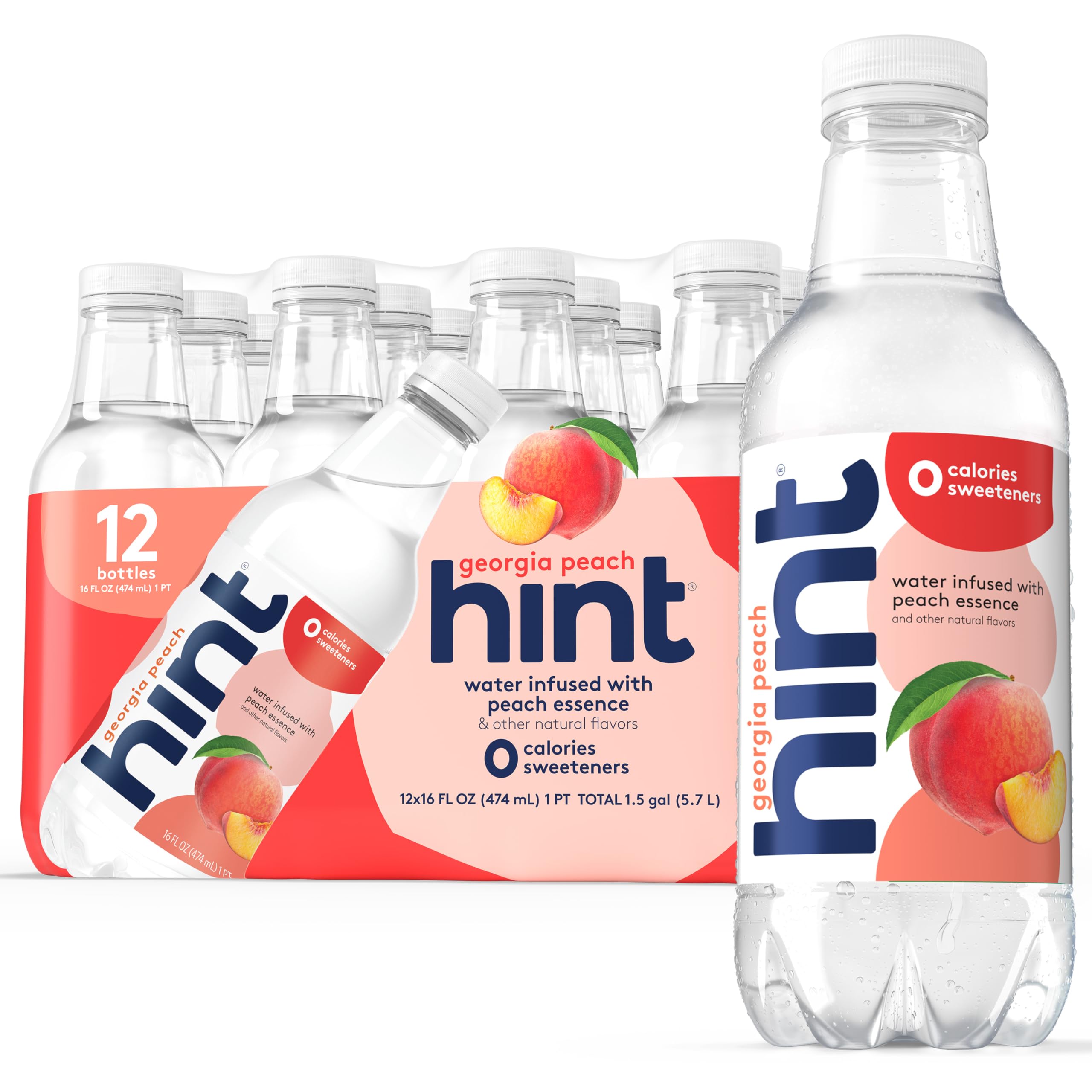 Hint Fruit Infused Bottled Water Georgia Peach Sugar Free Flavored | Desertcart EGYPT