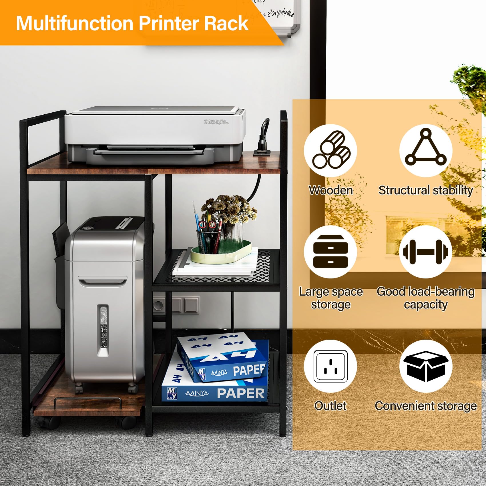 Snapklik.com : TC-HOMENY 3-Tier Printer Stand