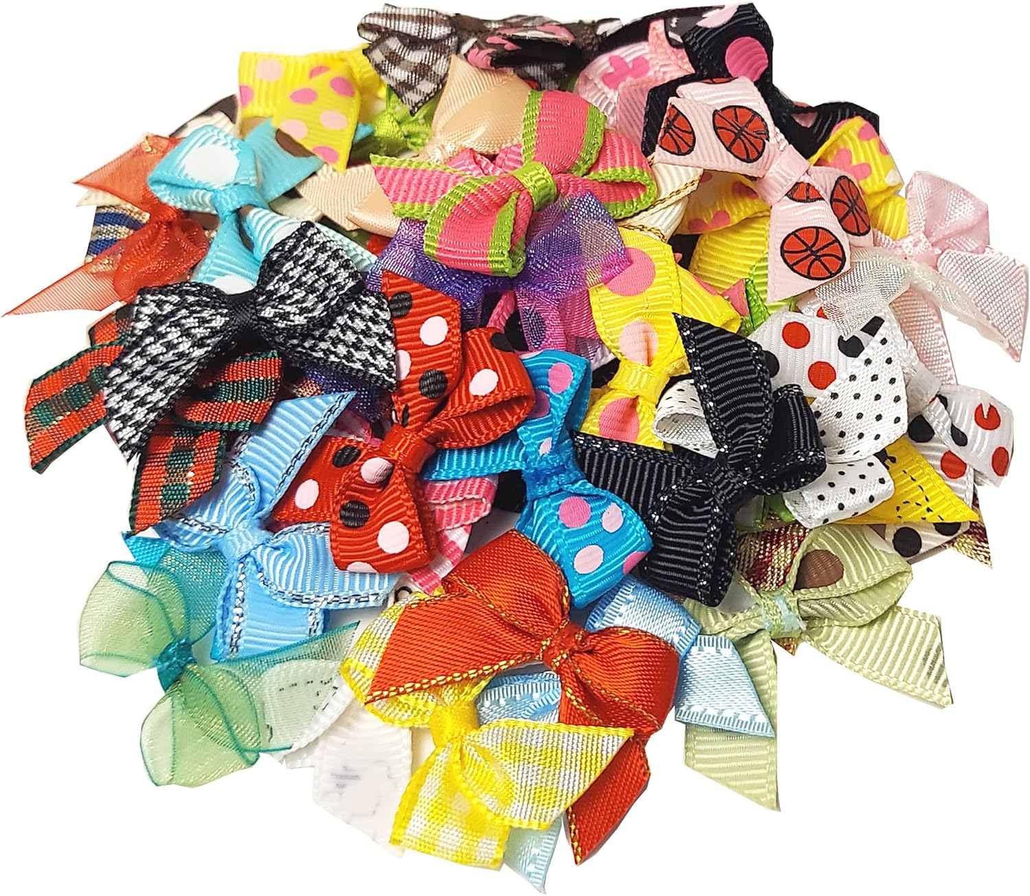 Amazon.com: 50pc Mini Ribbon Bows for Present Wrapping Home Decor ...