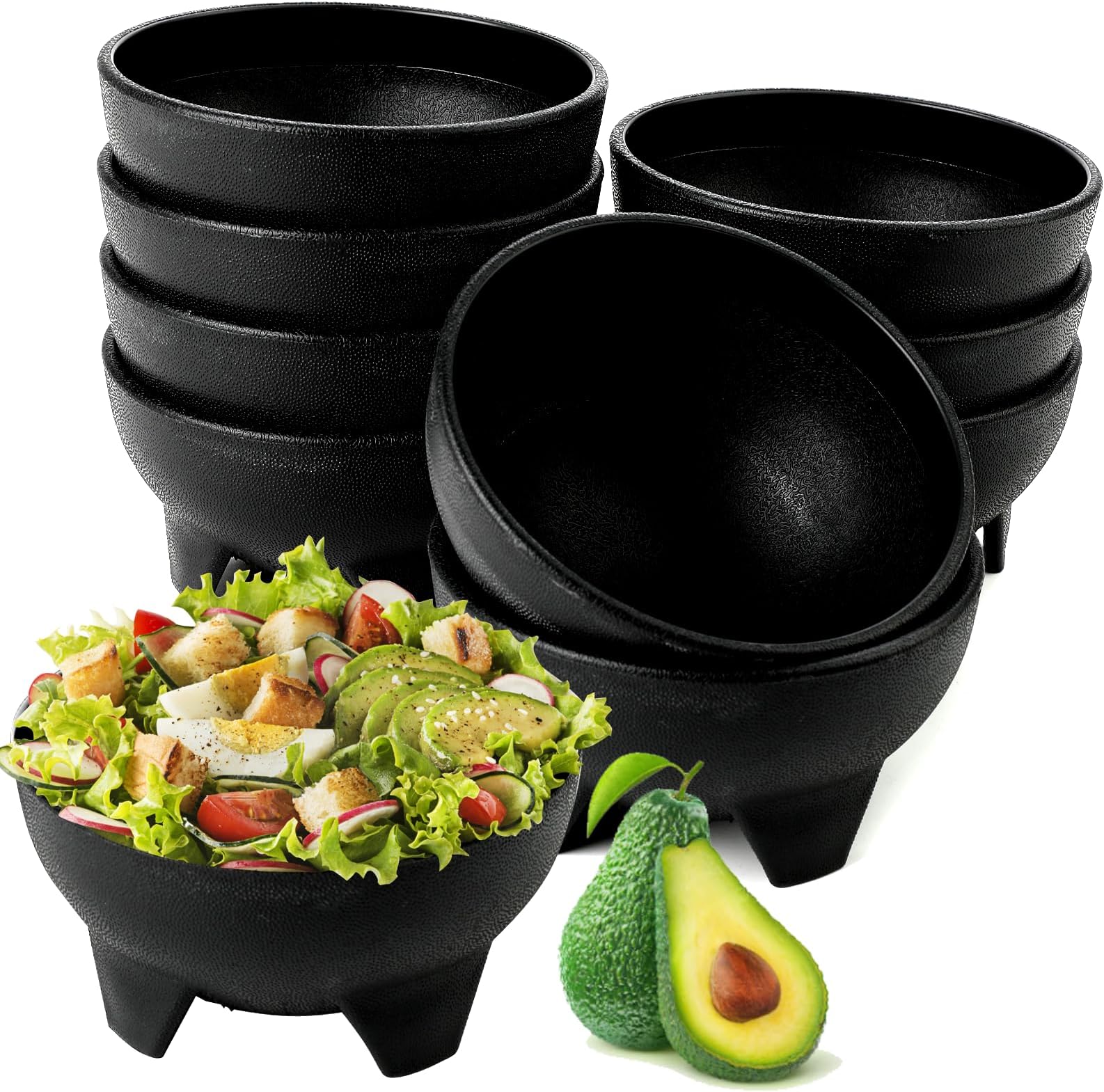 Amazon.com | GODAGE Large Salsa Bowl with Lid (45oz), Serve Salsa ...