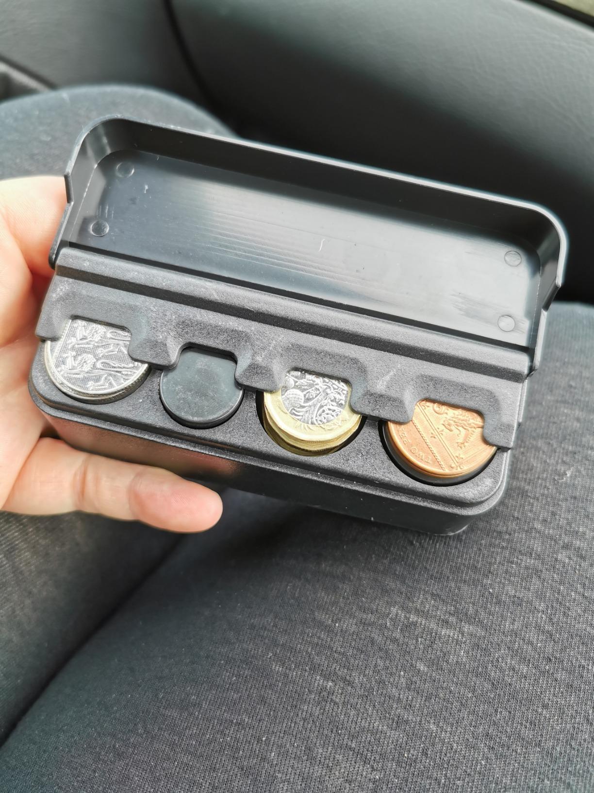 Car Coin Holder, UK Portable Plastic Car Coin Holder Organizer Coin ...