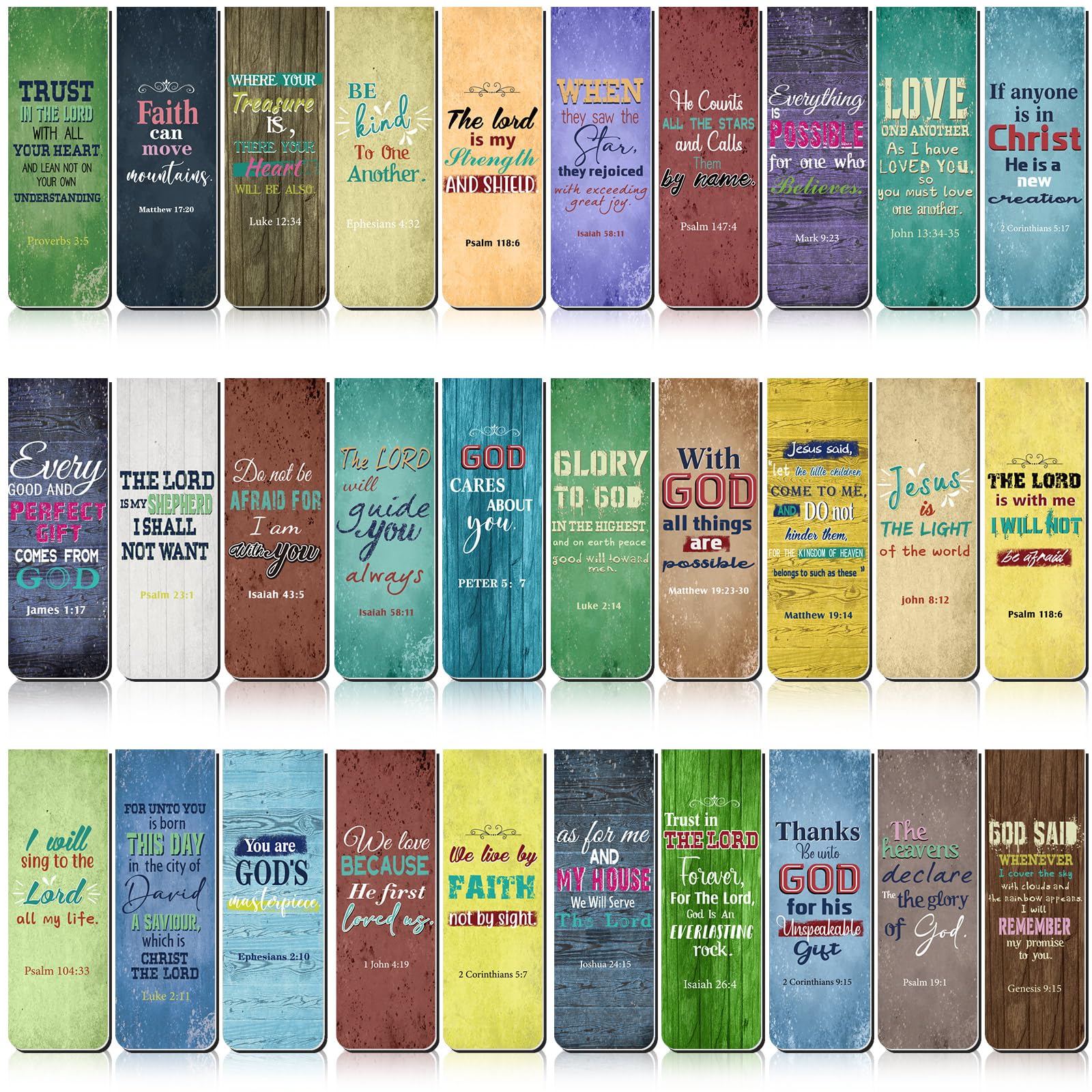 Snapklik.com : Chinco 30 Pcs Christian Bookmarks Magnetic Bible Verse ...