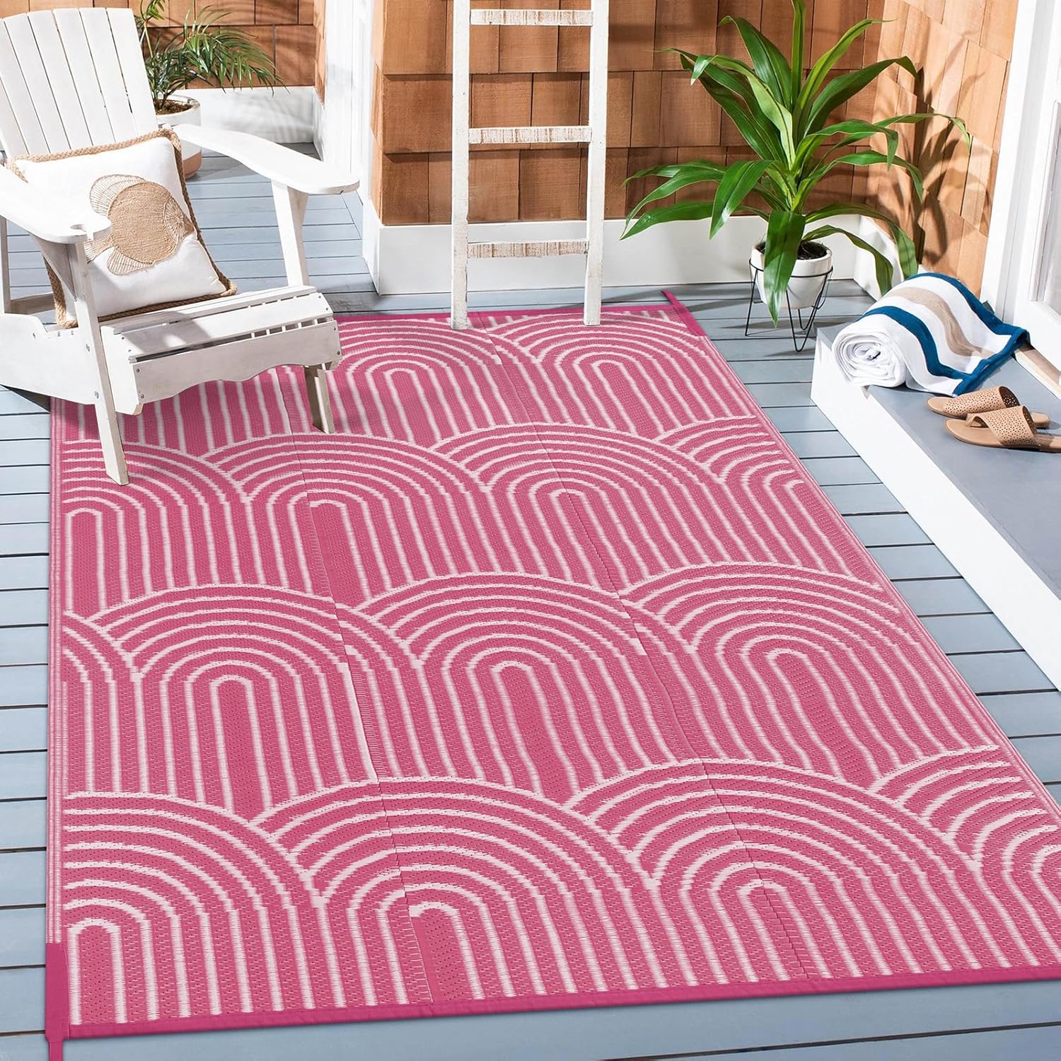 Lahome Camping Rugs for Outside Your Rv 5x8 Outdoor Carpet Waterproof ...