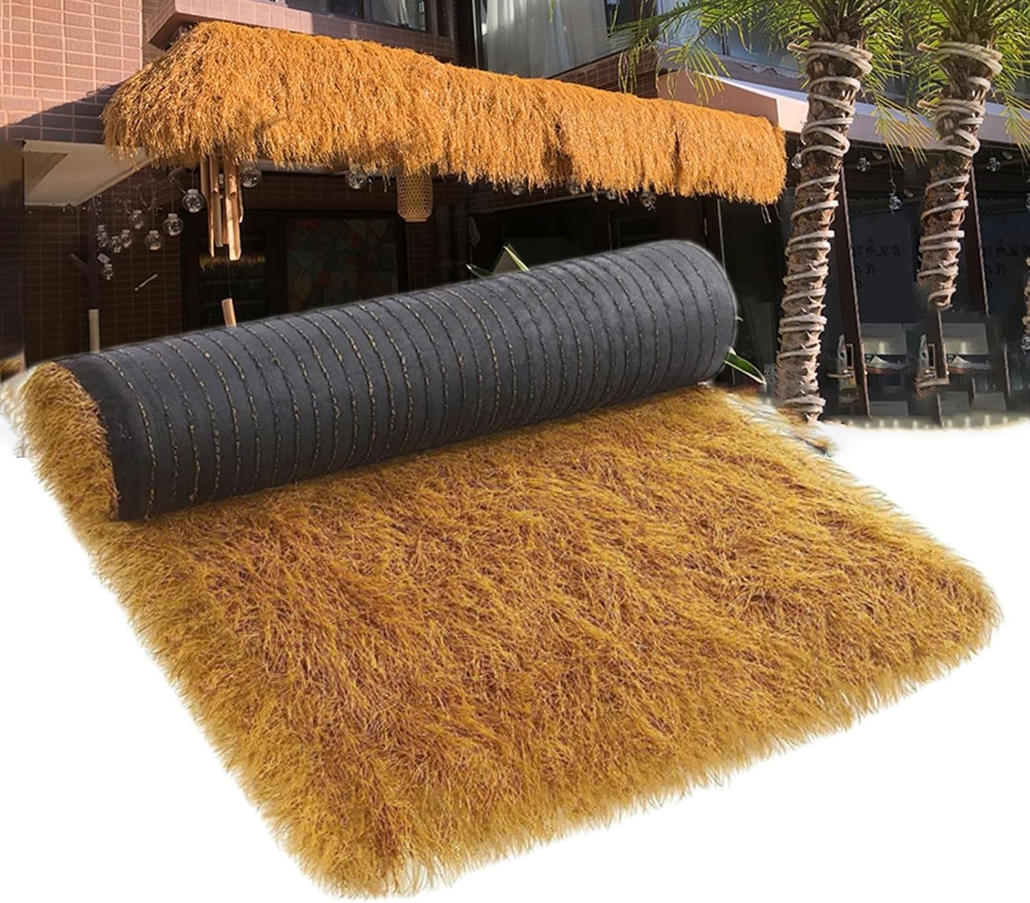 Amazon.com: HACSYP Thatch Roof Decoration - Synthetic Thatch Grass Roof ...