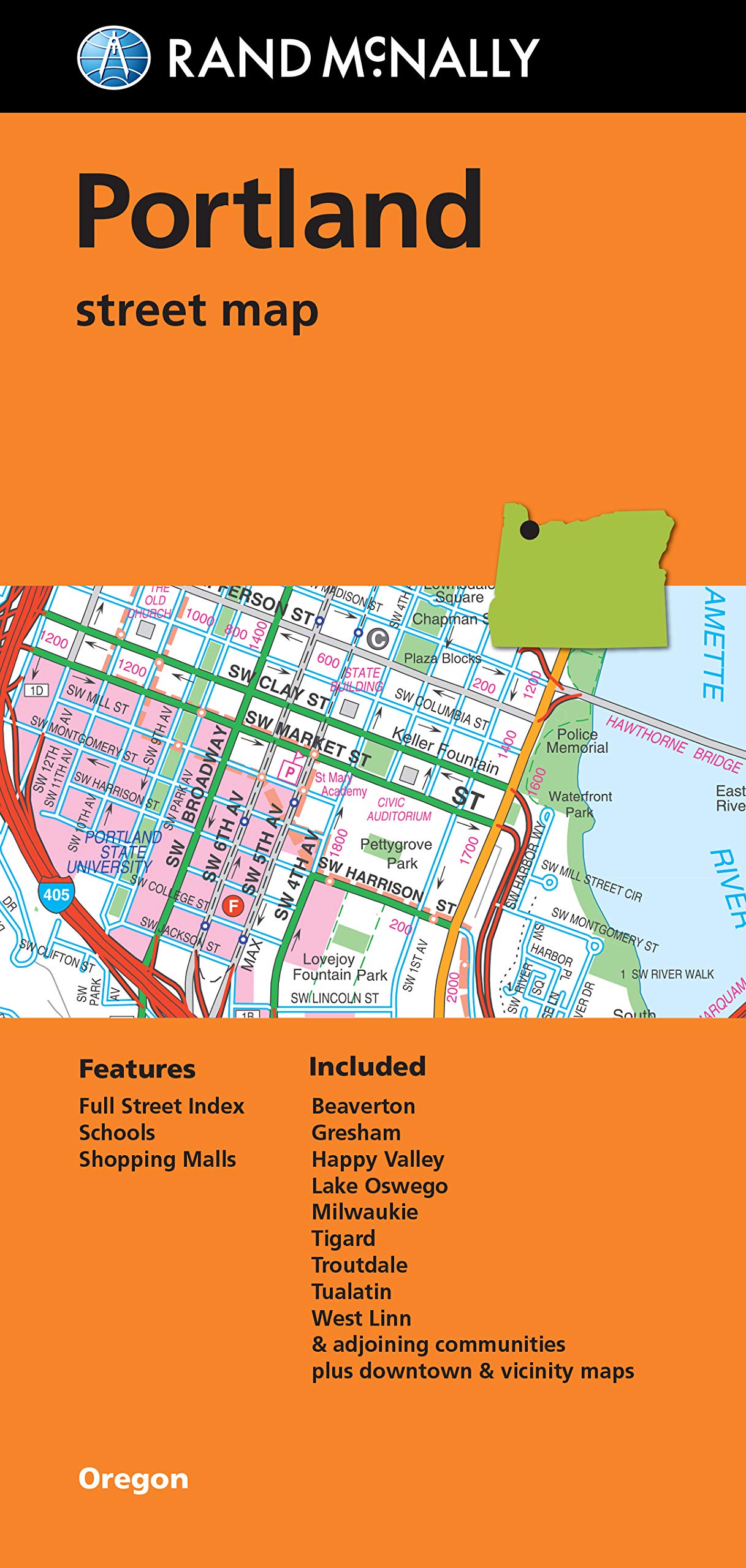 Portland Circle Map Of Neighborhoods 2008 Keyed Street Map Downtown