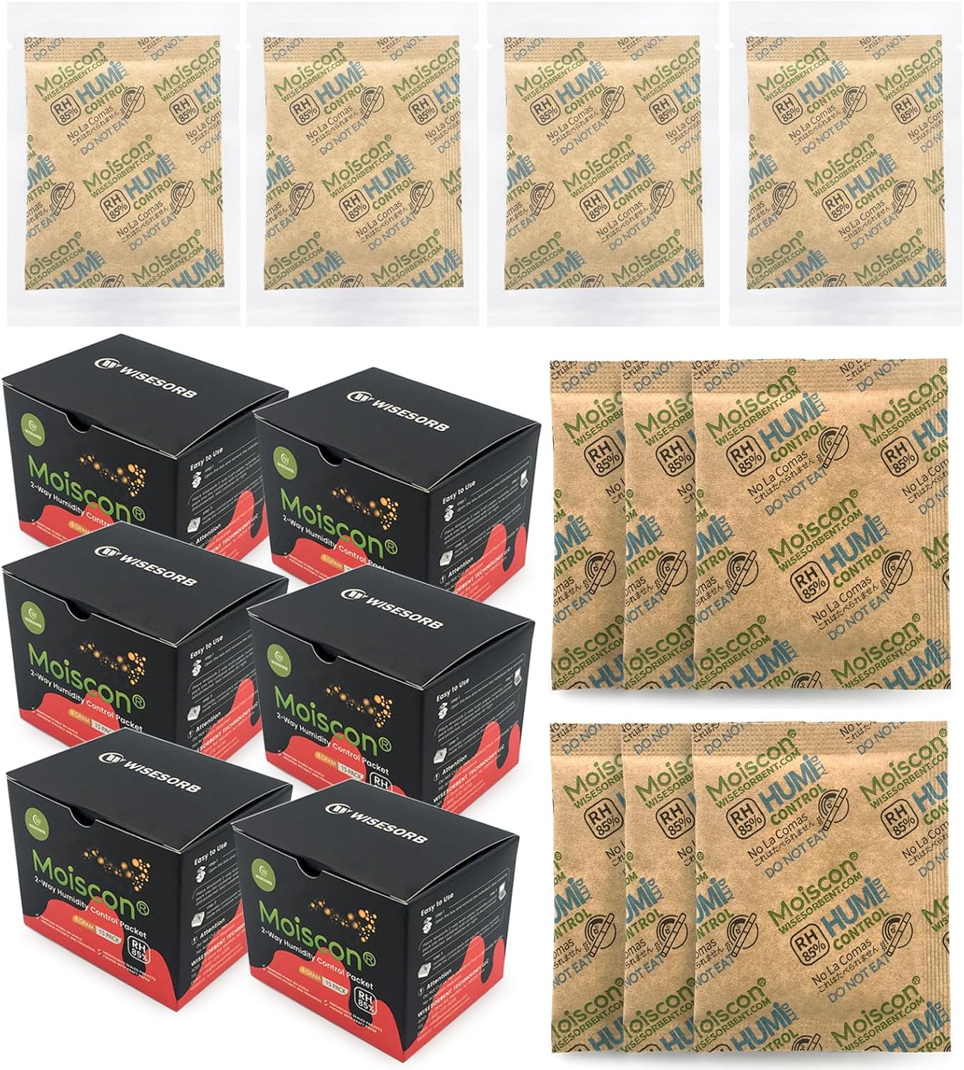 Amazon.com: Wisesorb 90 Pack 85% RH Size 8 Two-Way Humidity Control ...