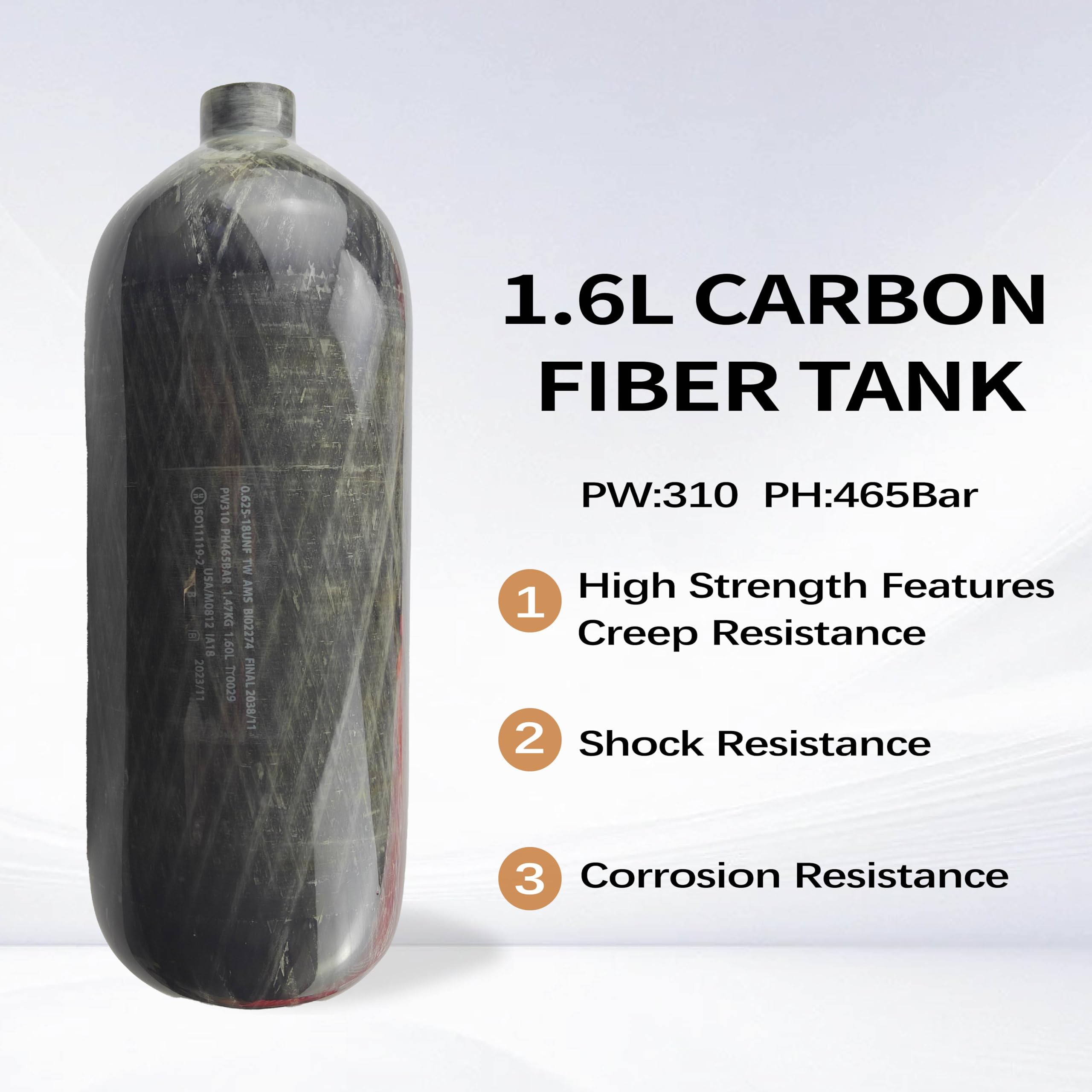 Snapklik.com : DOT 98ci/4500psi Carbon Fiber Tank systemPaintball HPA ...