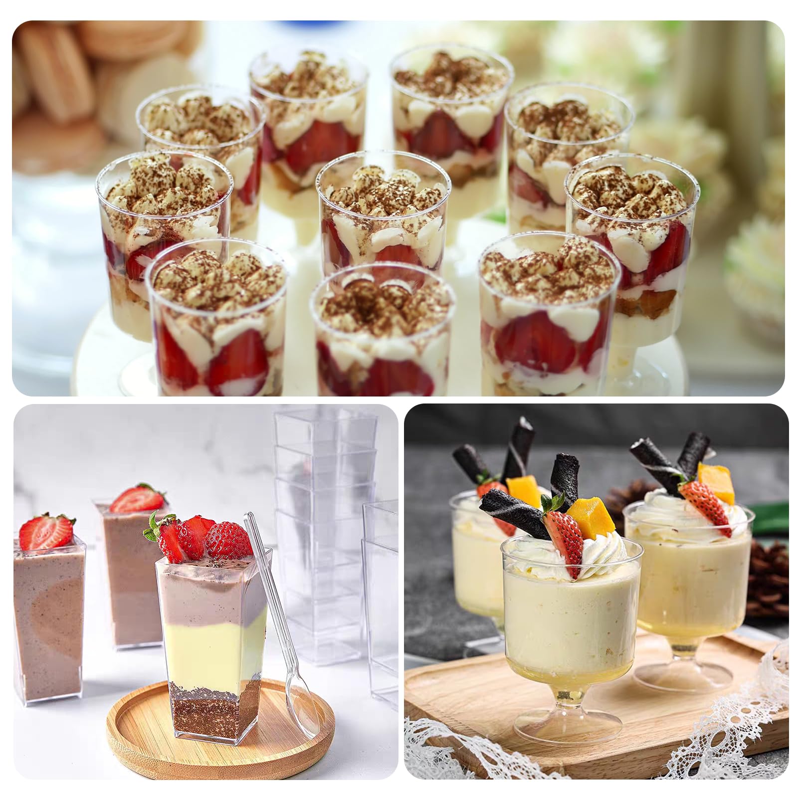 Snapklik.com : ALEXPRE 240 Packs 2/3 Oz Mini Dessert Cups
