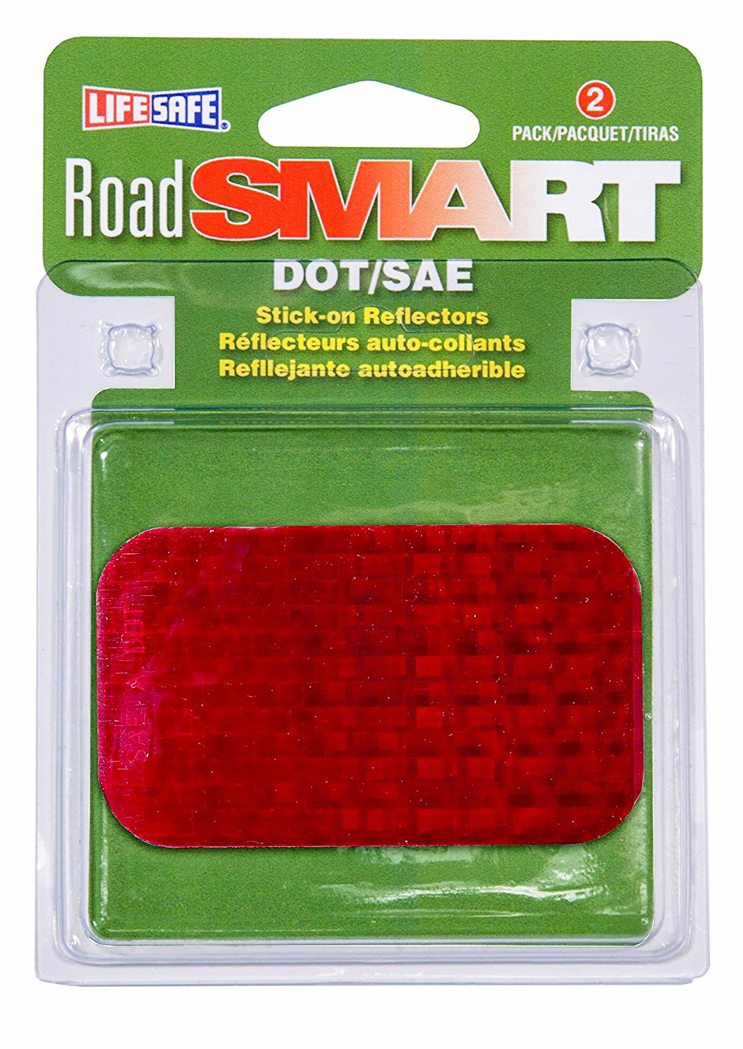 Amazon.com: Life Safe: RE7071 Road Smart DOT/SAE Rectangle Stick-On ...