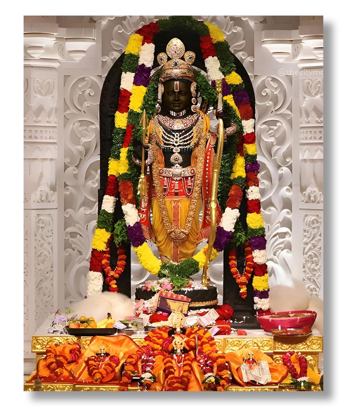 Tamatina Canvas Painting | Shri Ram Mandir|Sri Ram Lalla | Sri Ayodhya ...