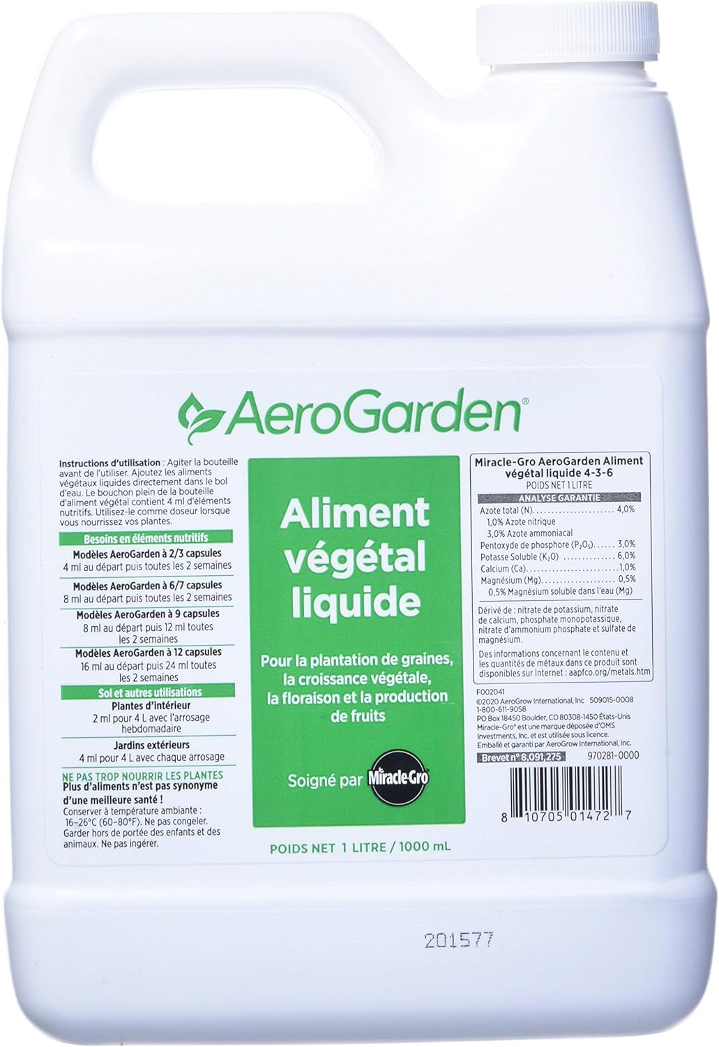 Buy AeroGarden Liquid Nutrients (1 Liter) & Grow Baskets (50-Pack ...
