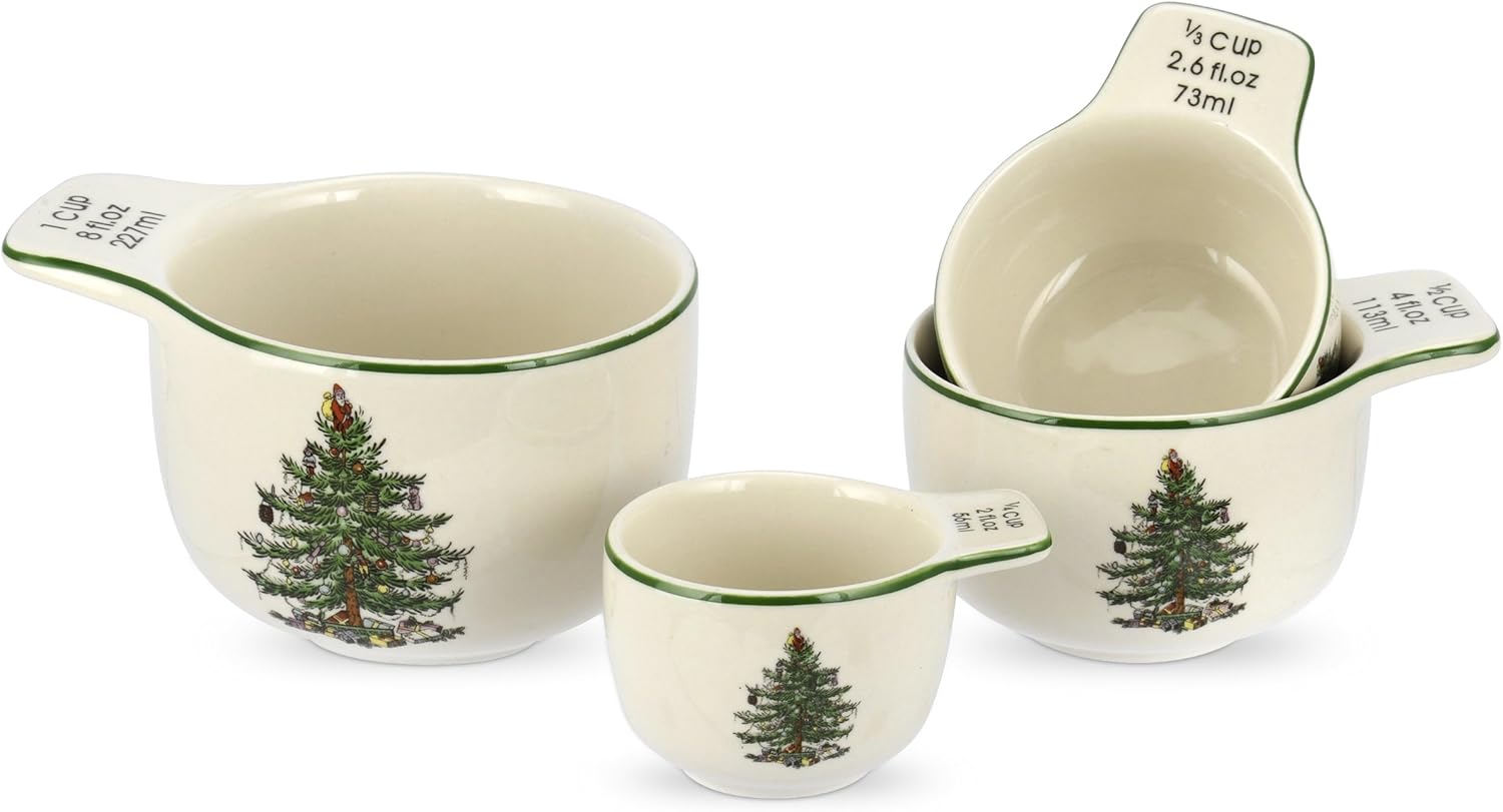Amazon.com: Spode Christmas Tree Measuring Cup, Set of 4: Spode ...
