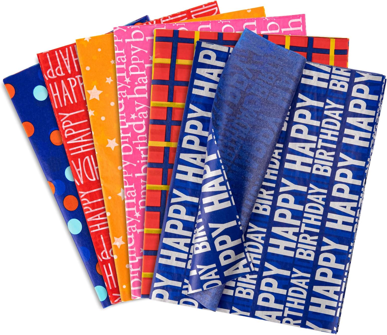 Amazon.com: Whaline 120Pcs Happy Birthday Gift Tissue Paper 6Styles ...