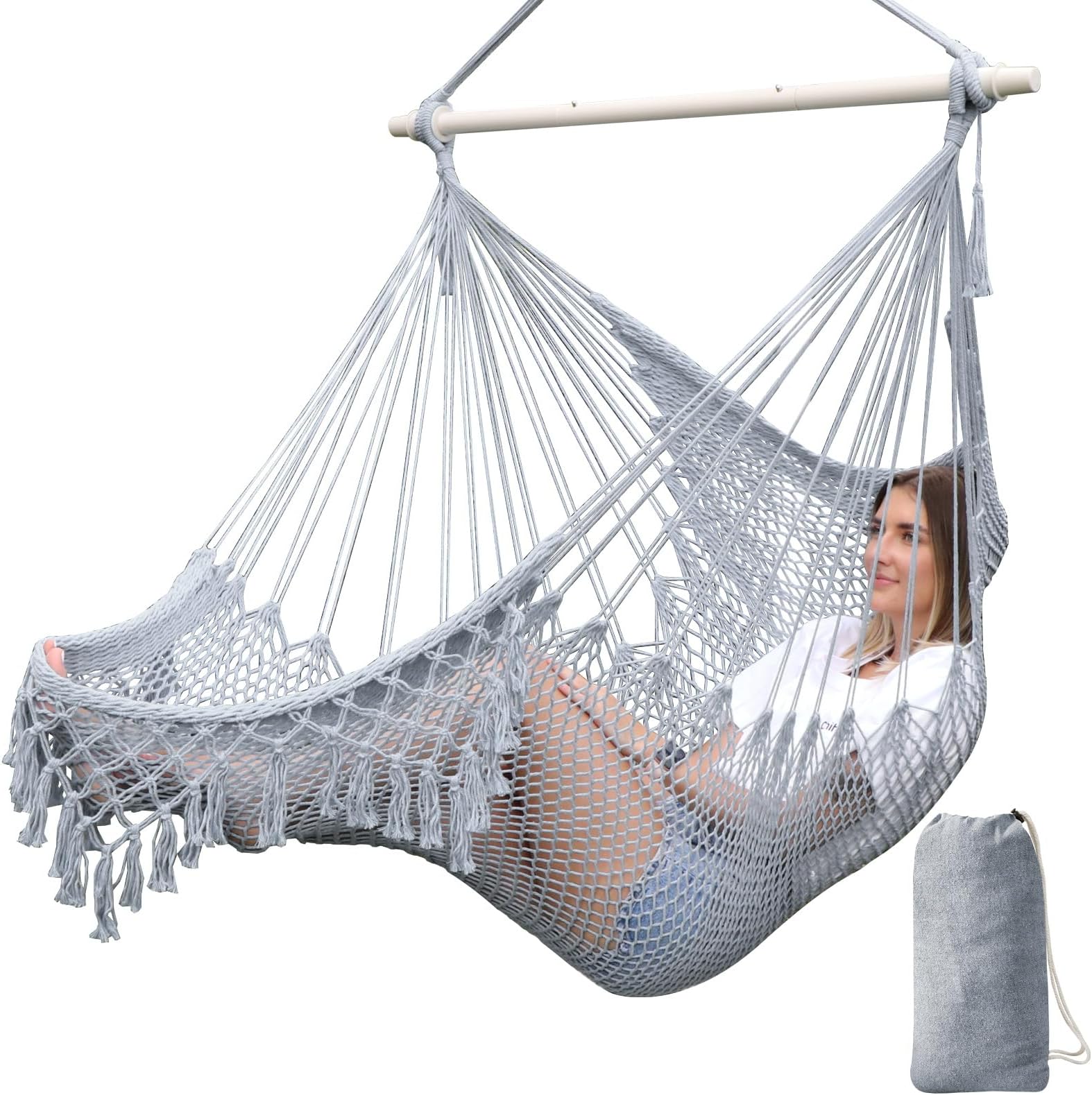 Amazon.com : Chihee Hammock Chair Super Large Hanging Chair Soft-Spun ...