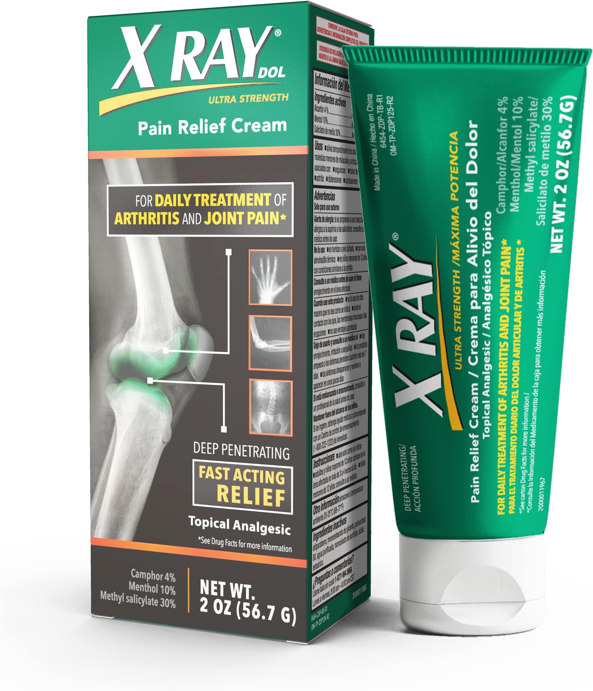 Amazon.com: X Ray Dol Topical Arthritis Pain Reliever Cream, for Daily ...